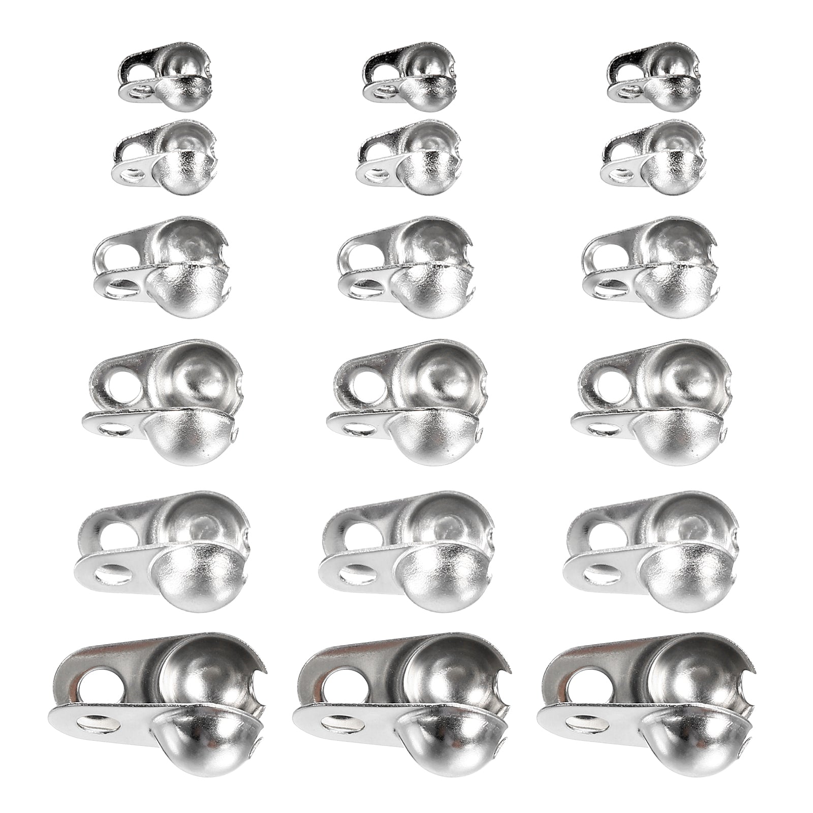 Ball Chain Connector, Stainless Steel Ball Tips Clamshell Style Crimp ...