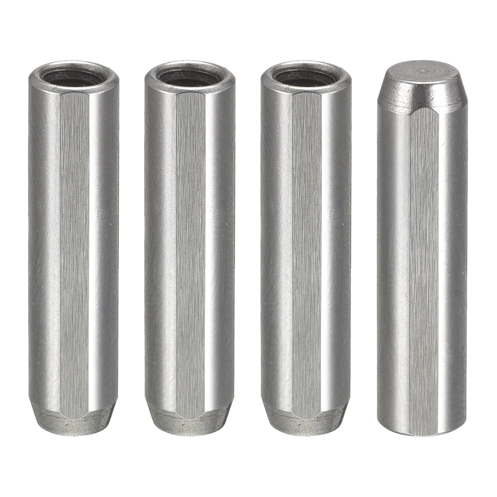 Uxcell M4 Internal Thread Dowel Pin 4pcs 6x25mm Chamfering Flat Exhaust ...