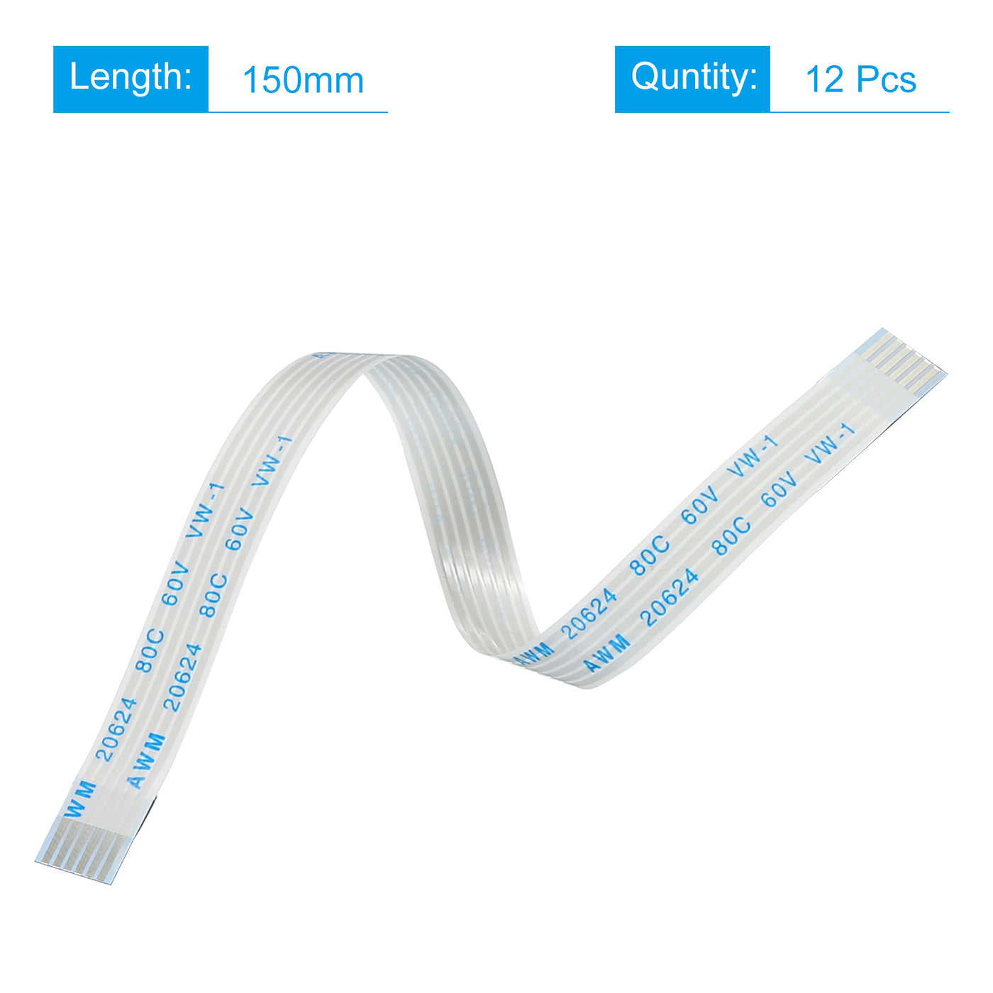 Flexible Flat Cable Extension Cables 6 Pins 1.0mm Pitch 150mm a Type ...