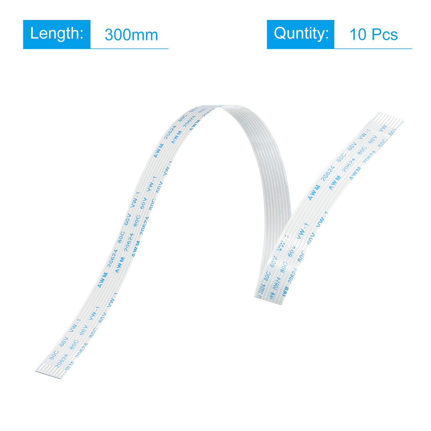 Flexible Flat Cable Extension Cables 8 Pins 1.0mm Pitch 300mm a Type ...