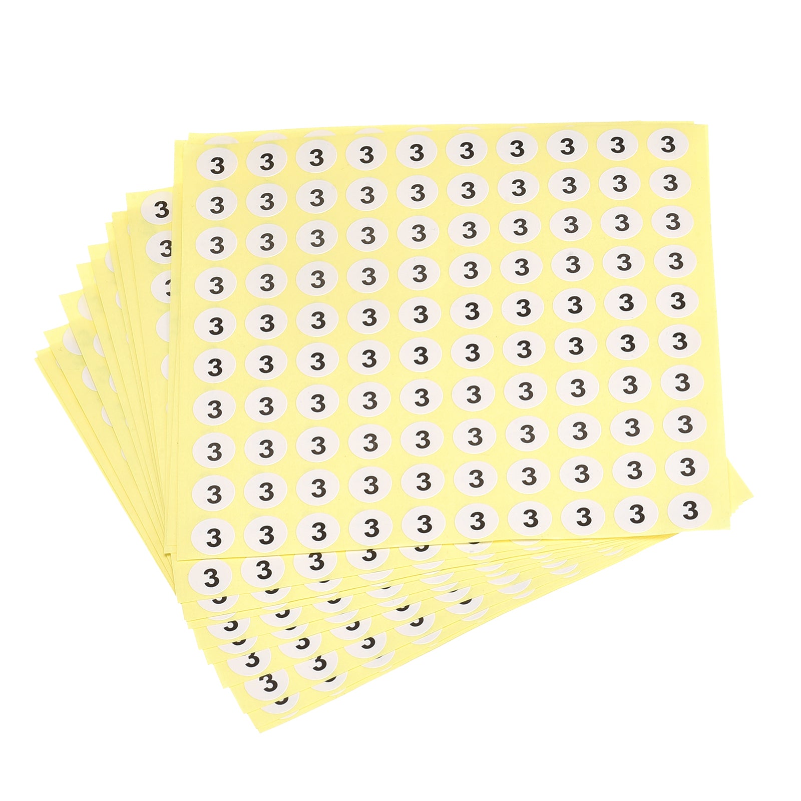 3 Number Stickers Number Label Self Adhesive Marked Sticker 10mm/0.4 ...