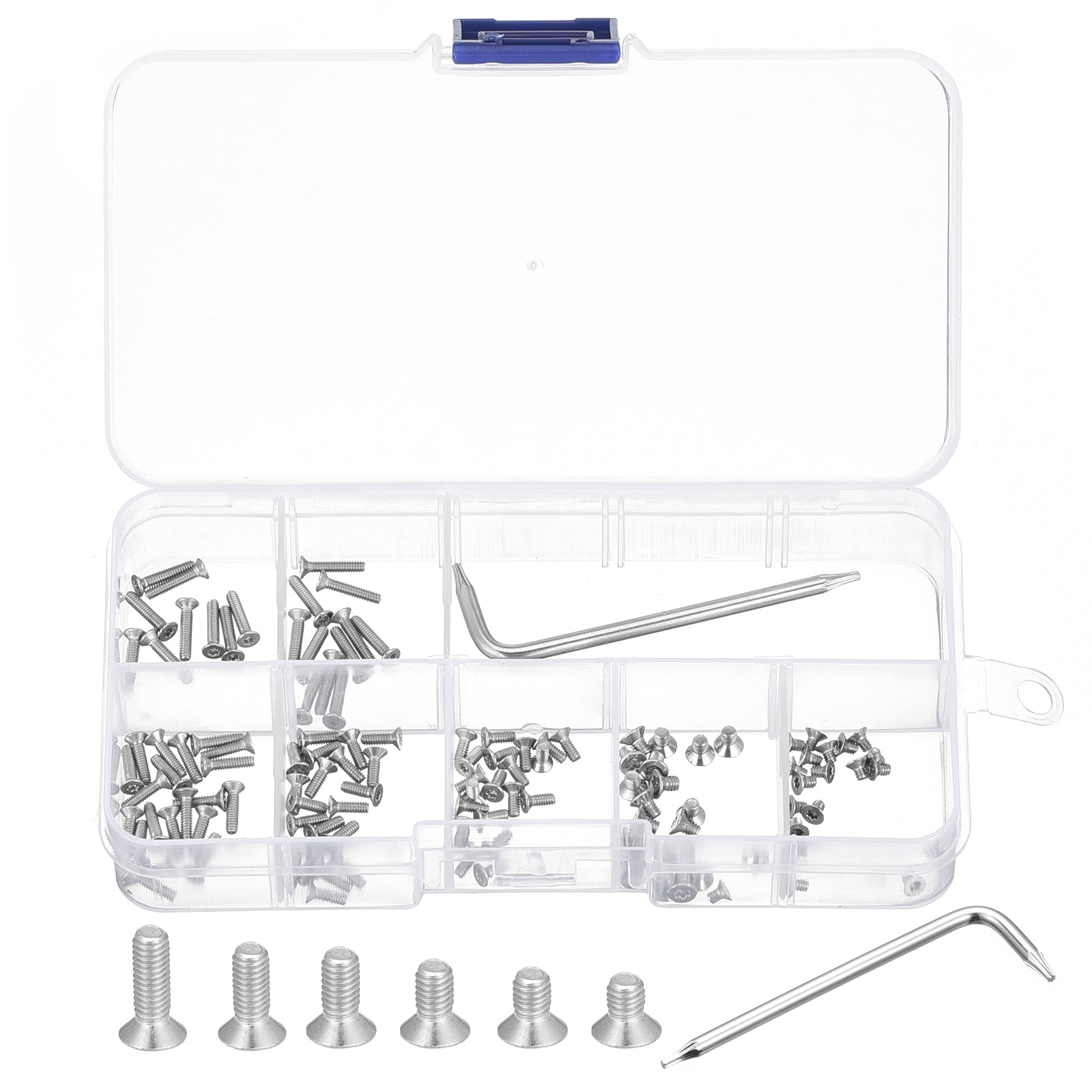 Uxcell M2 Torx Security Screws Kit(M2x3/4/5/6/8/10mm)120pcs Countersunk ...