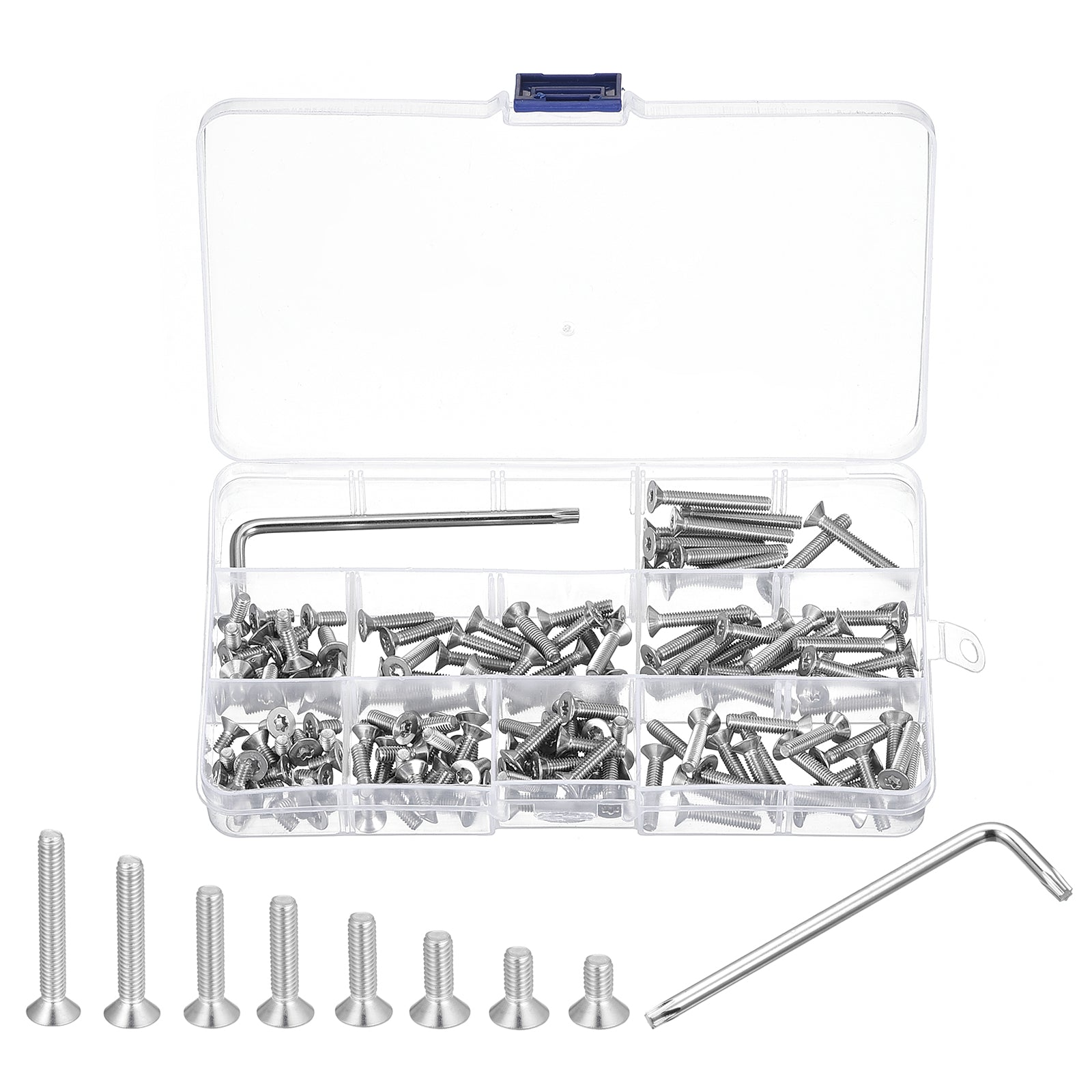 Uxcell M4 Torx Security Screws Kit(M4x8/10/12/16/18/20/25/30mm)150pcs ...