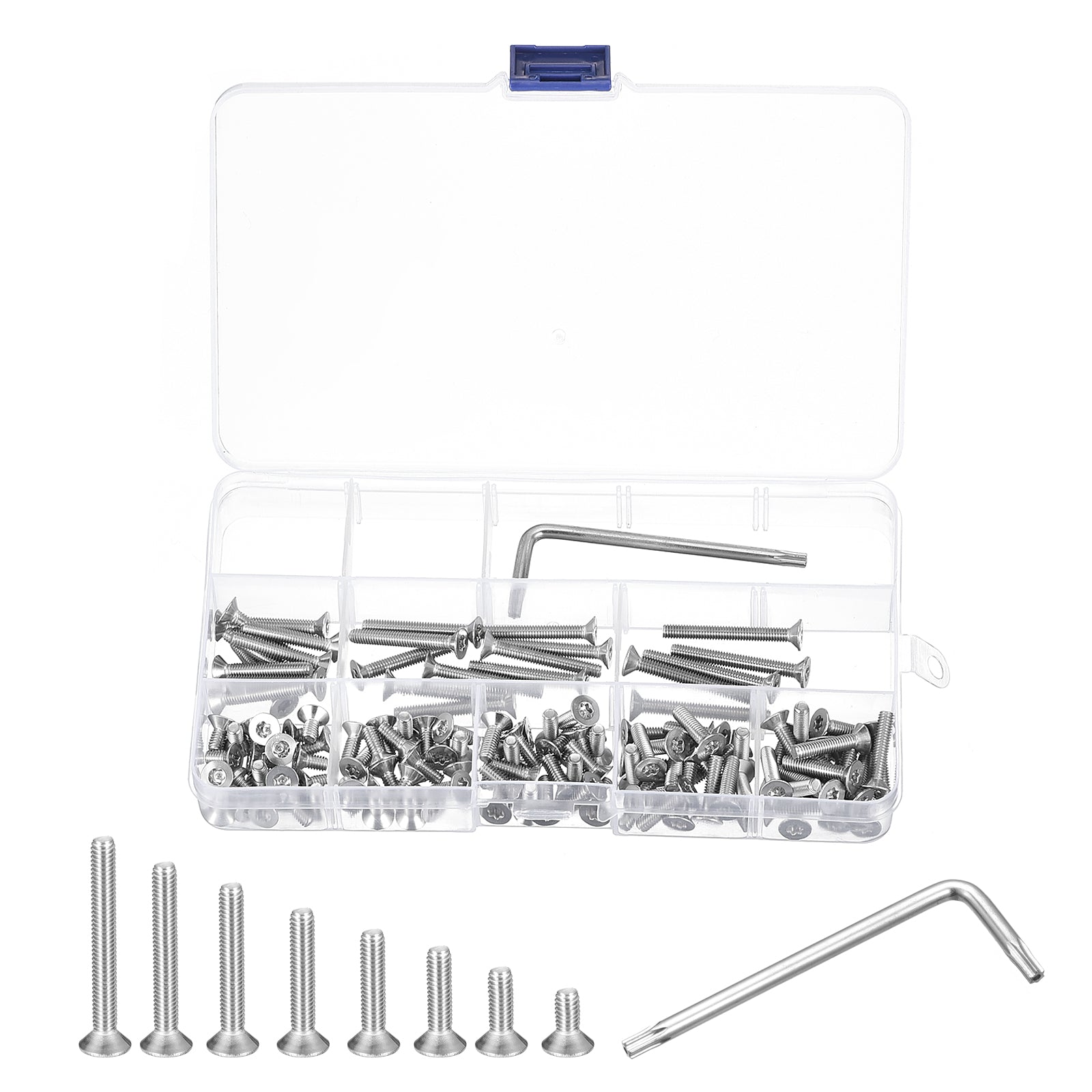 Uxcell M4 Torx Security Screws Kit(M4x8/10/12/16/20/25/30/35mm)125pcs ...