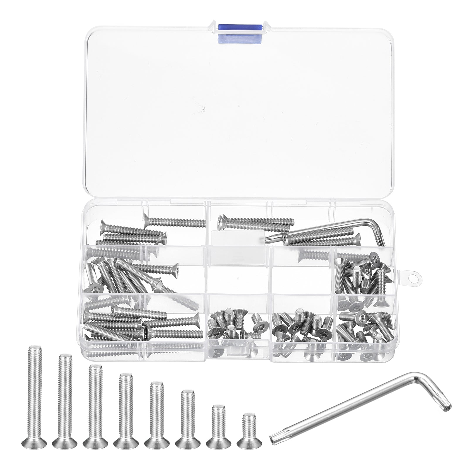 Uxcell M5 Torx Security Screws Kit(M5x10/12/16/20/25/30/35/40mm)70pcs ...