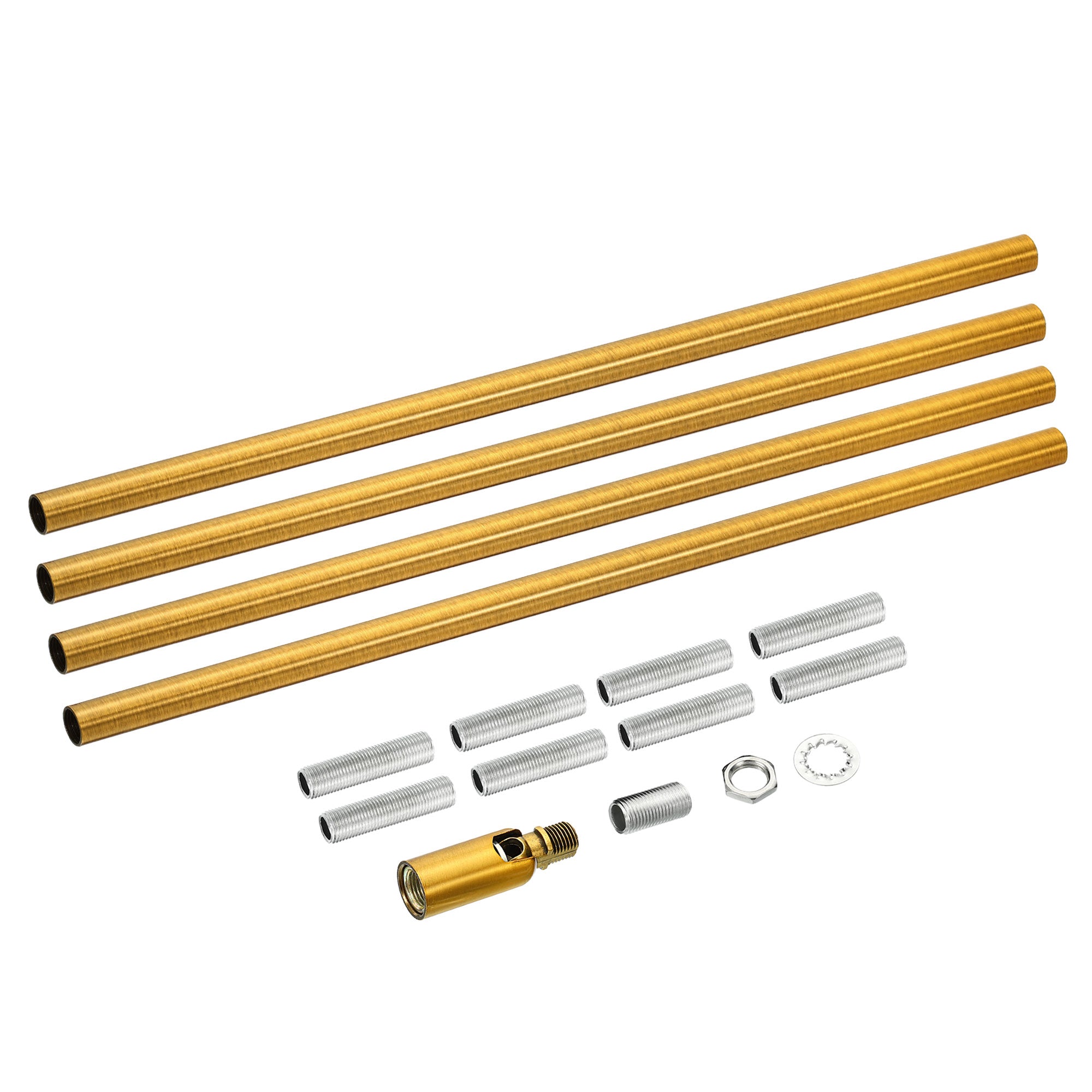 Threaded Extension Rod, 11.8" Lamp Pipe with Connector Light Fixture ...