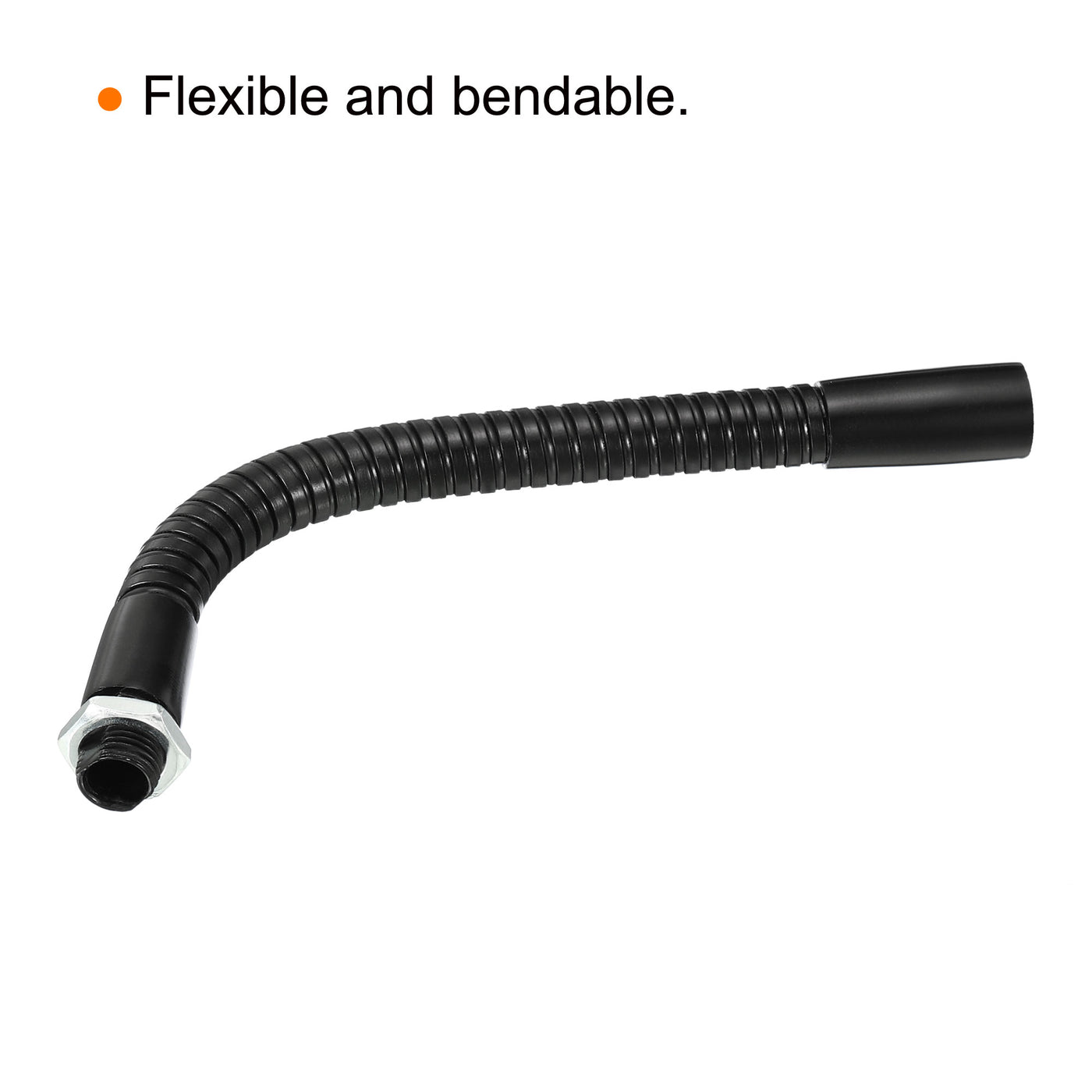15cm/5.9" Universal Gooseneck, M10 Fine Thread Metal Bendable Hose ...