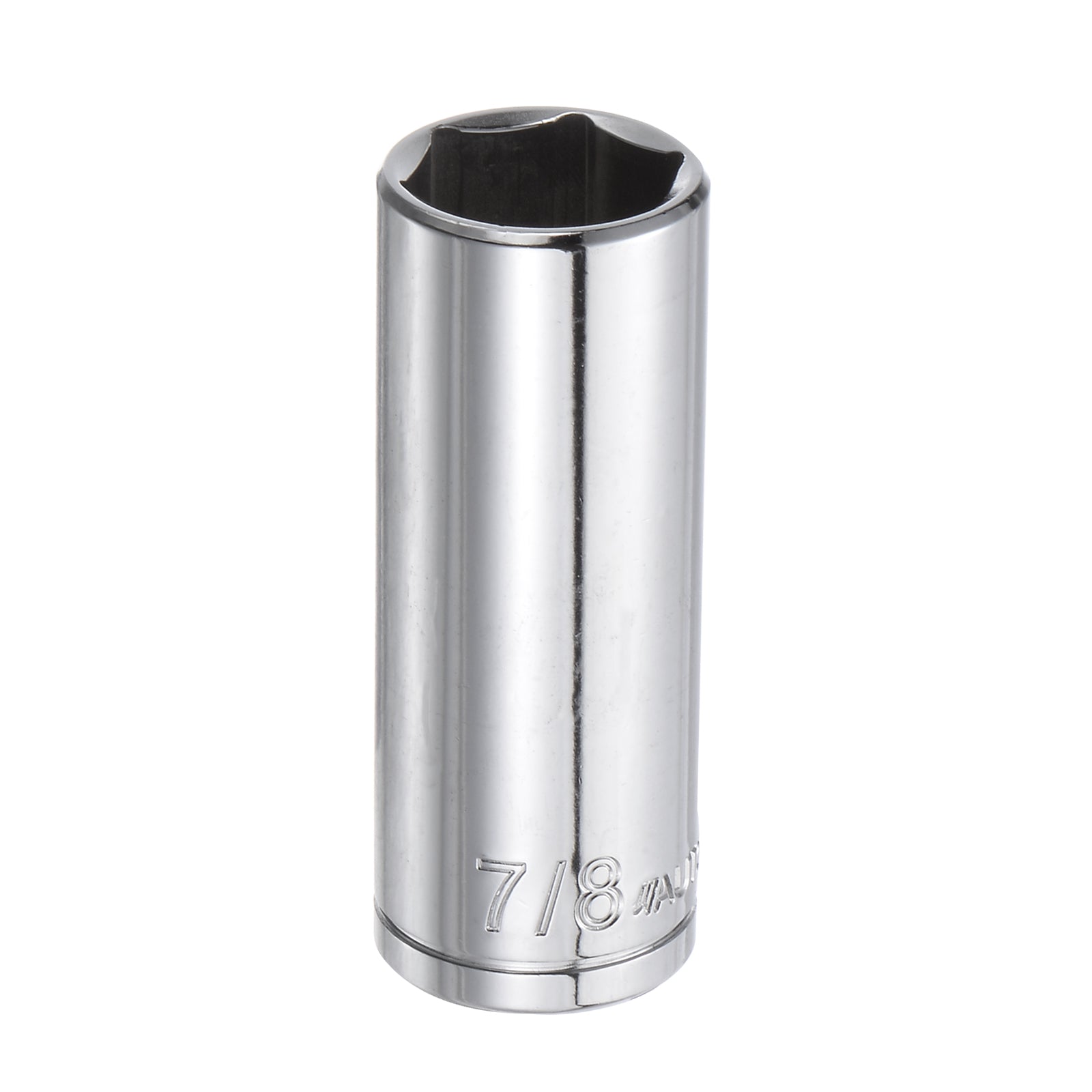 7/8" 6 Point Deep Socket 1/2" Drive 3" Length SAE Sizes CR-V Steel ...