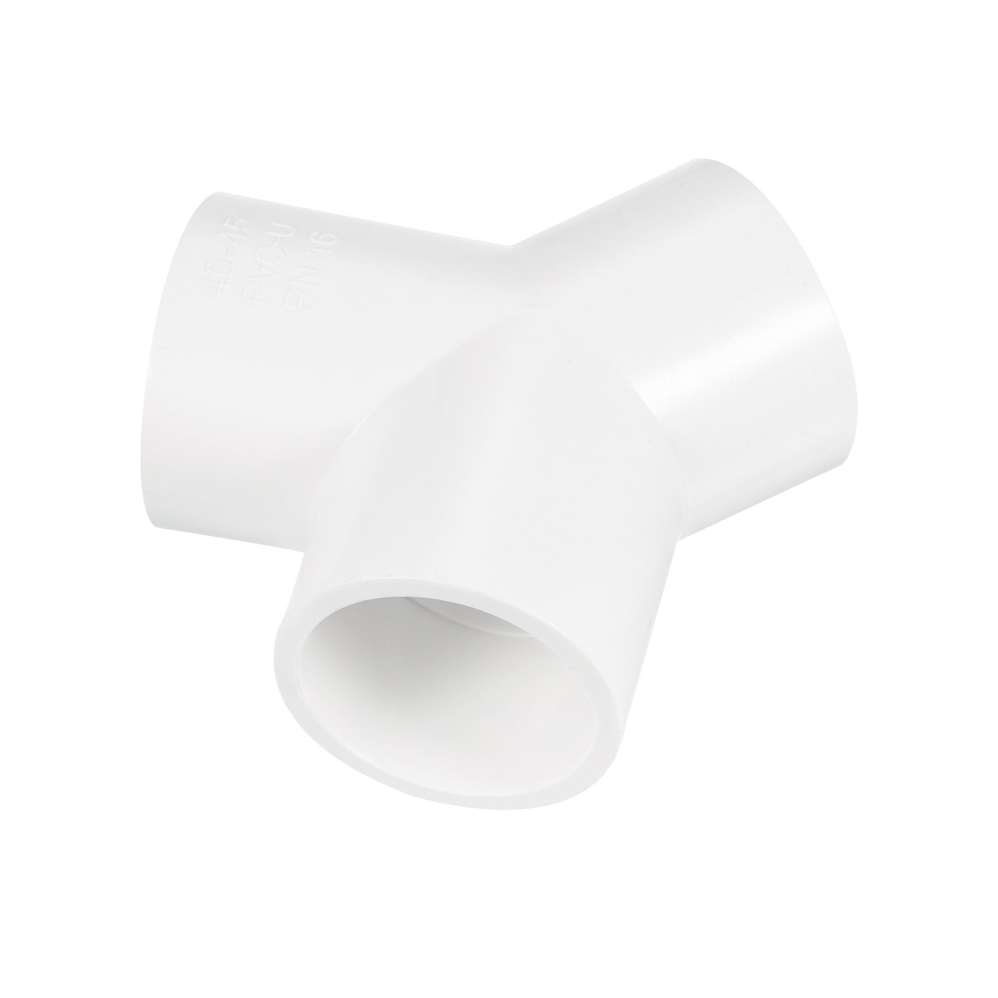 40mm PVC Pipe Fittings 3 Way Y Shape Water Joint Connectors Adapters ...