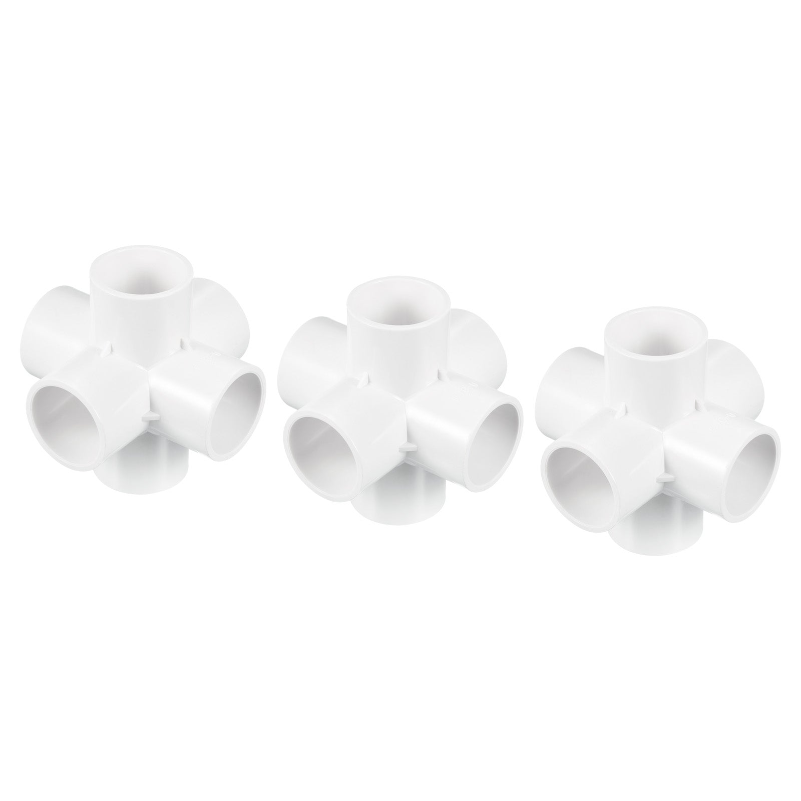 32mm PVC Pipe Fittings 3pcs 6 Way Elbow Water Joint Connectors Adapters ...