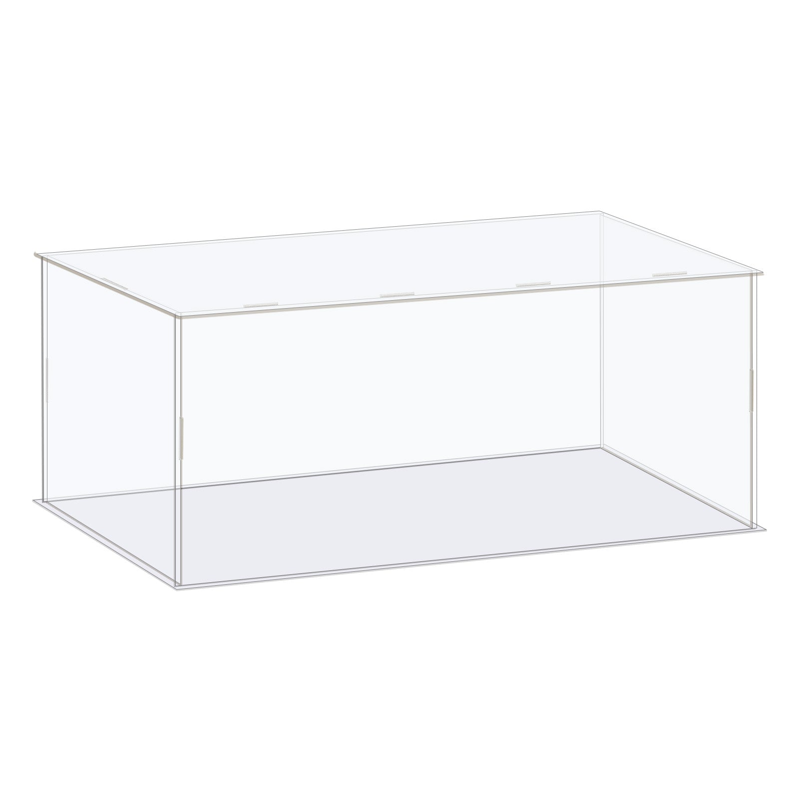 Display Case Box Acrylic Box Transparent Showcase 41x16x11cm for ...