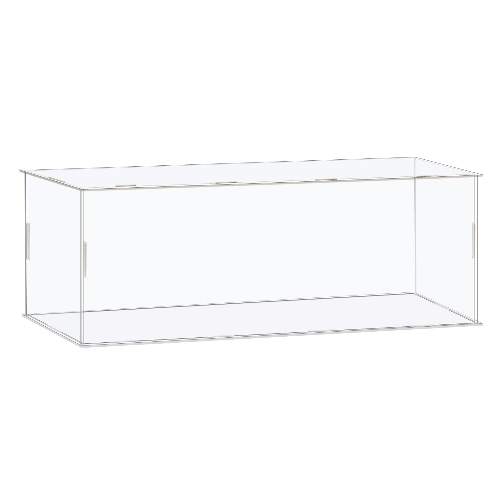 Acrylic Display Case Box Clear Dustproof Protection Showcase 16.1x4.3x6 ...