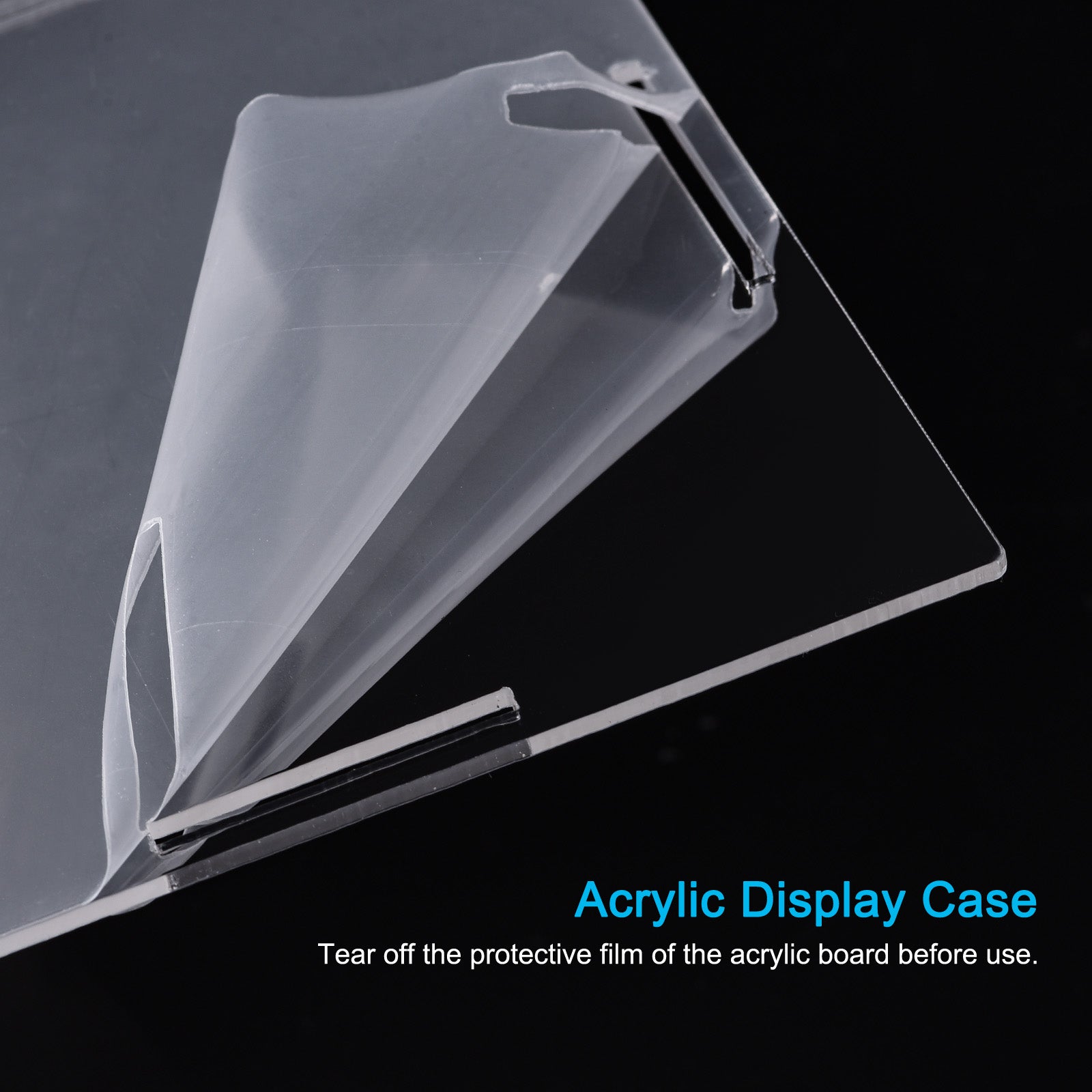 Acrylic Display Case Box Clear Dustproof Protection Showcase 16.1x4 ...