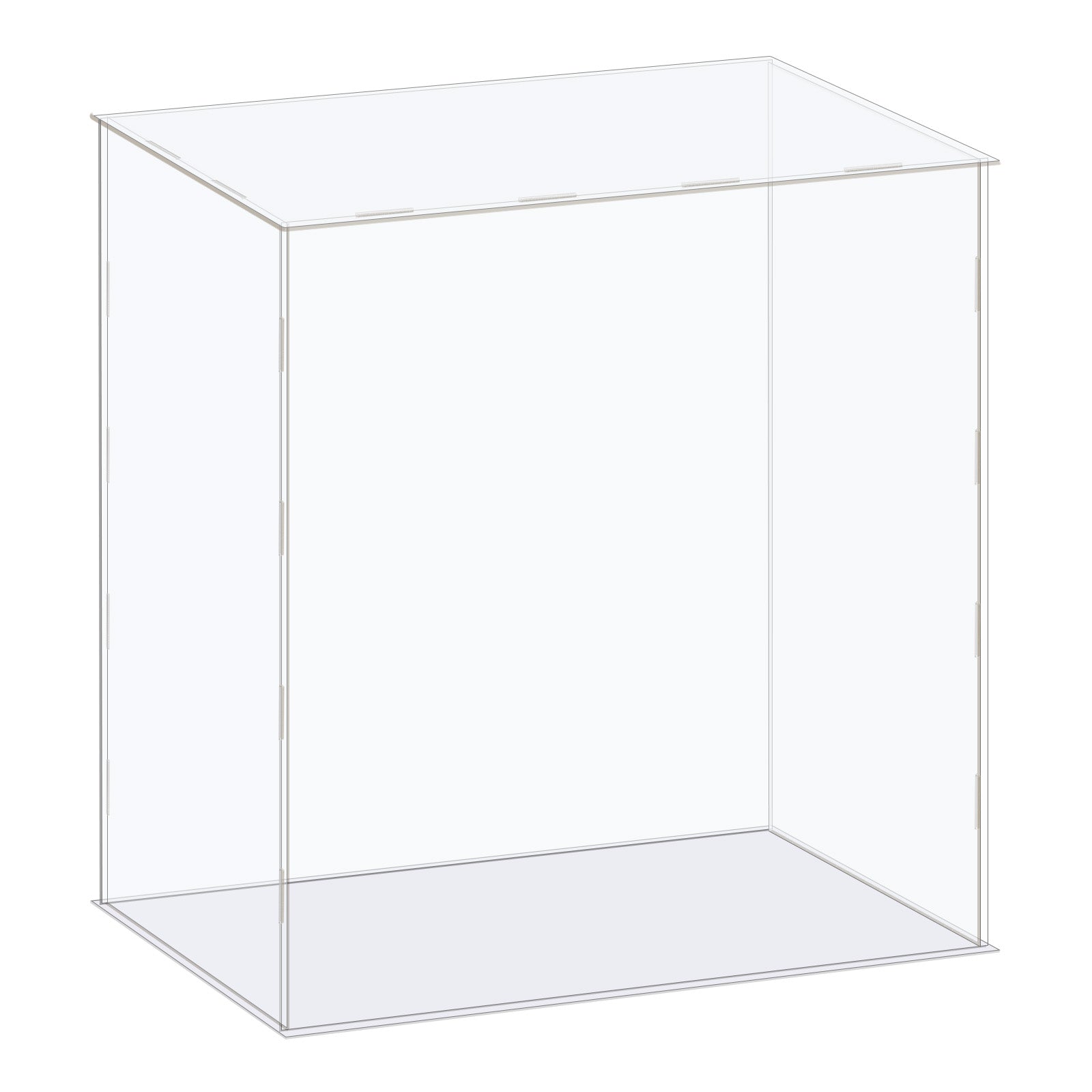 Acrylic Display Case Box Clear Dustproof Protection Showcase 16.1x8 ...
