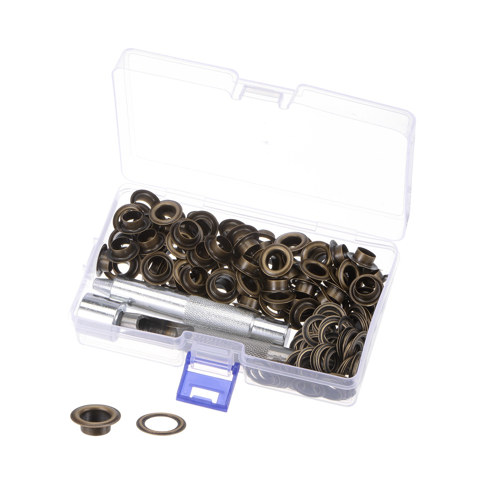 Grommet Kit 100 Set 10mmx17mm Dia Copper Grommets Eyelets with Tools ...