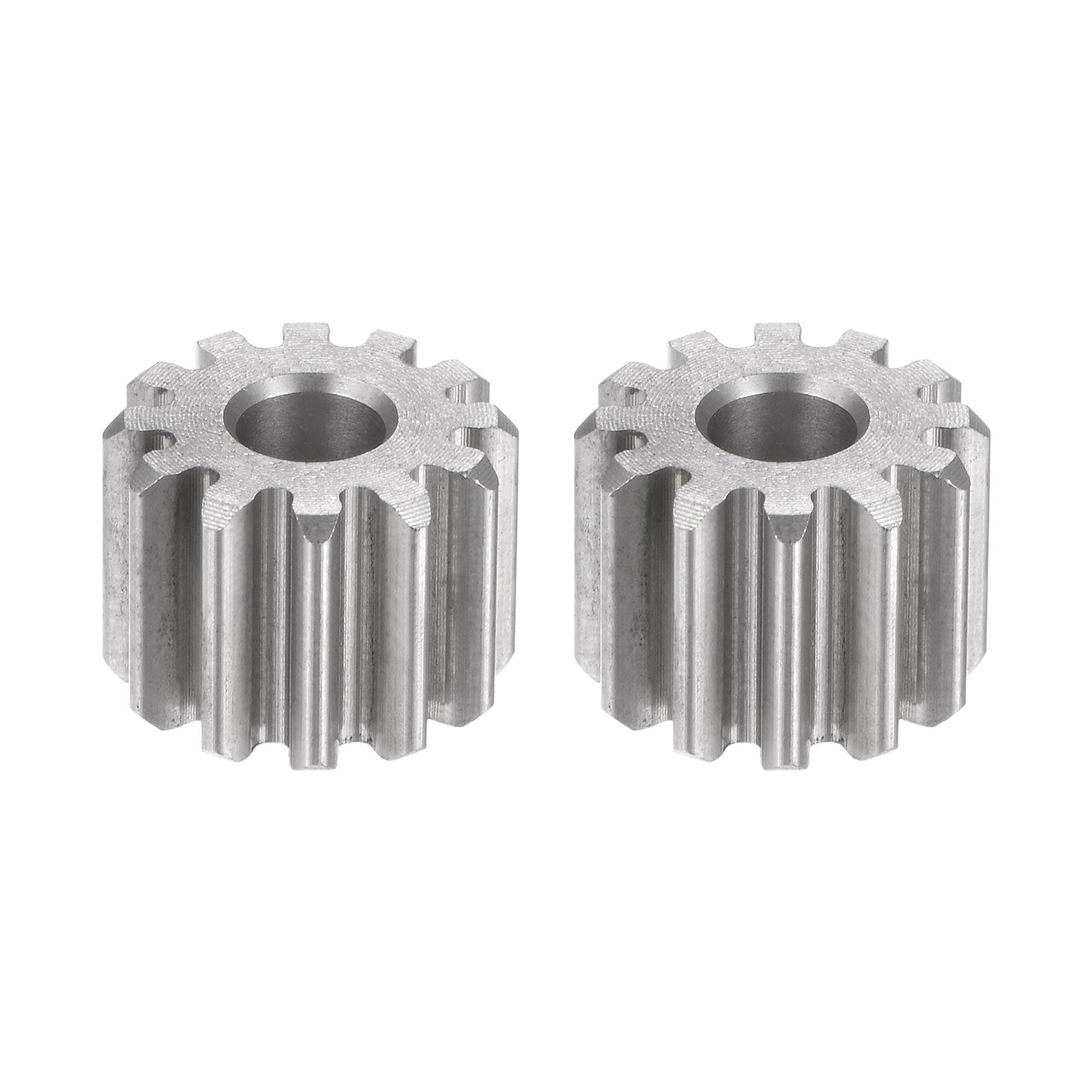 2pcs Flat Spur Gear 5mm Inner Aperture 12T 1 Module Stainless Steel ...