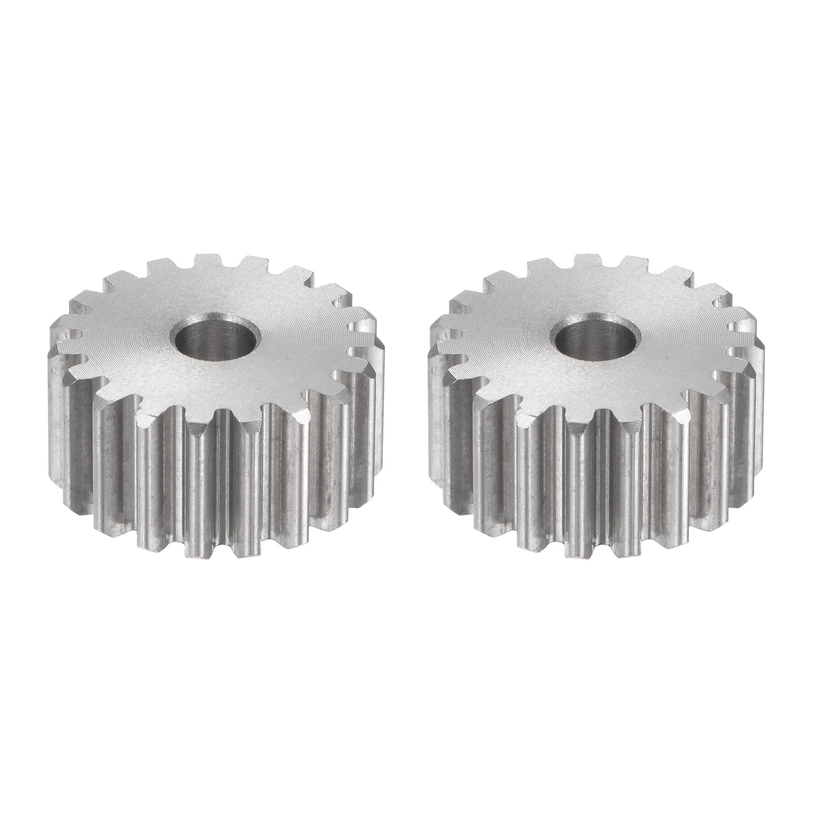 2pcs Flat Spur Gear 5mm Inner Aperture 19T 1 Module Stainless Steel ...