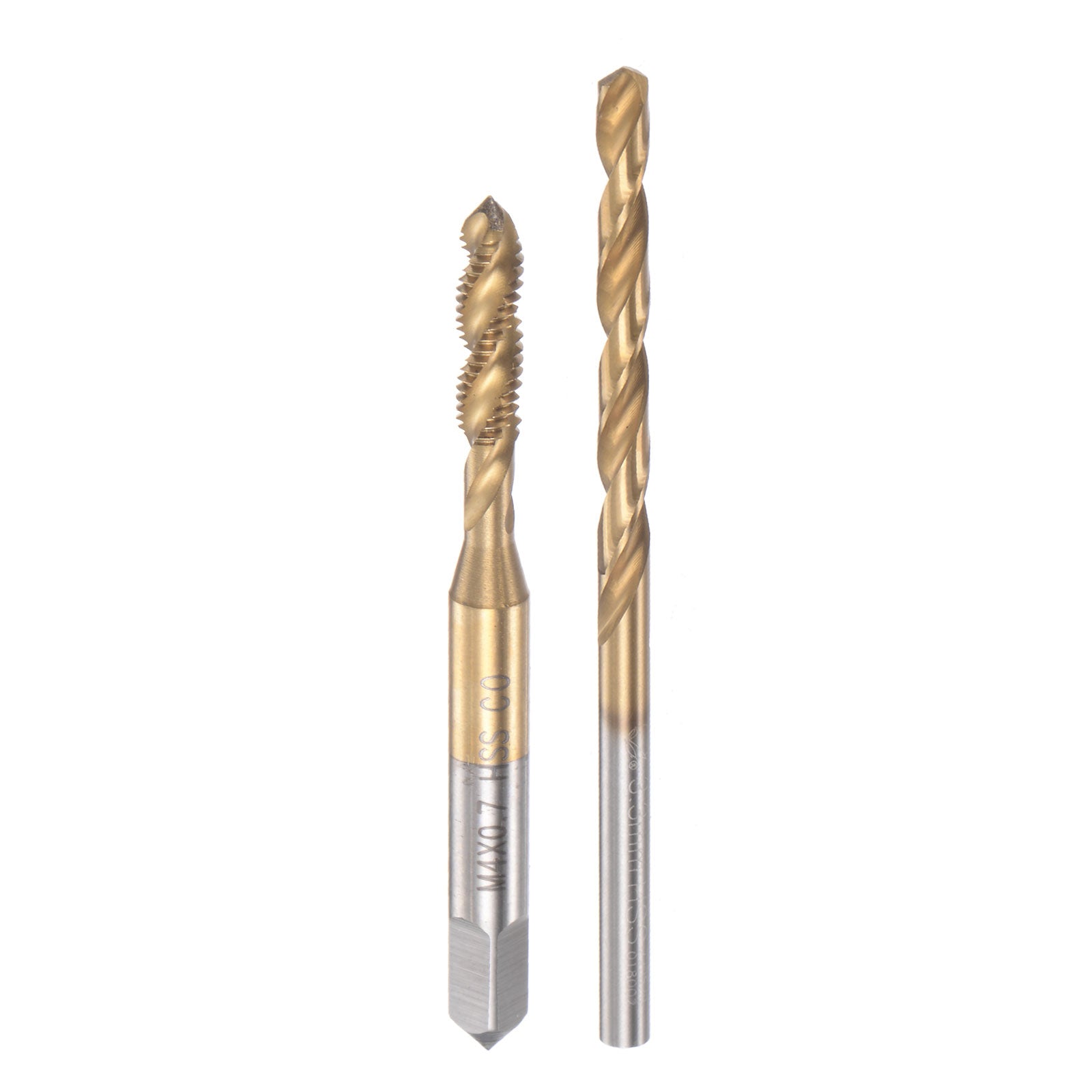 Tap & Bit Sets, M4 x 0.7 Screw Thread Machine Spiral Flute Threading ...