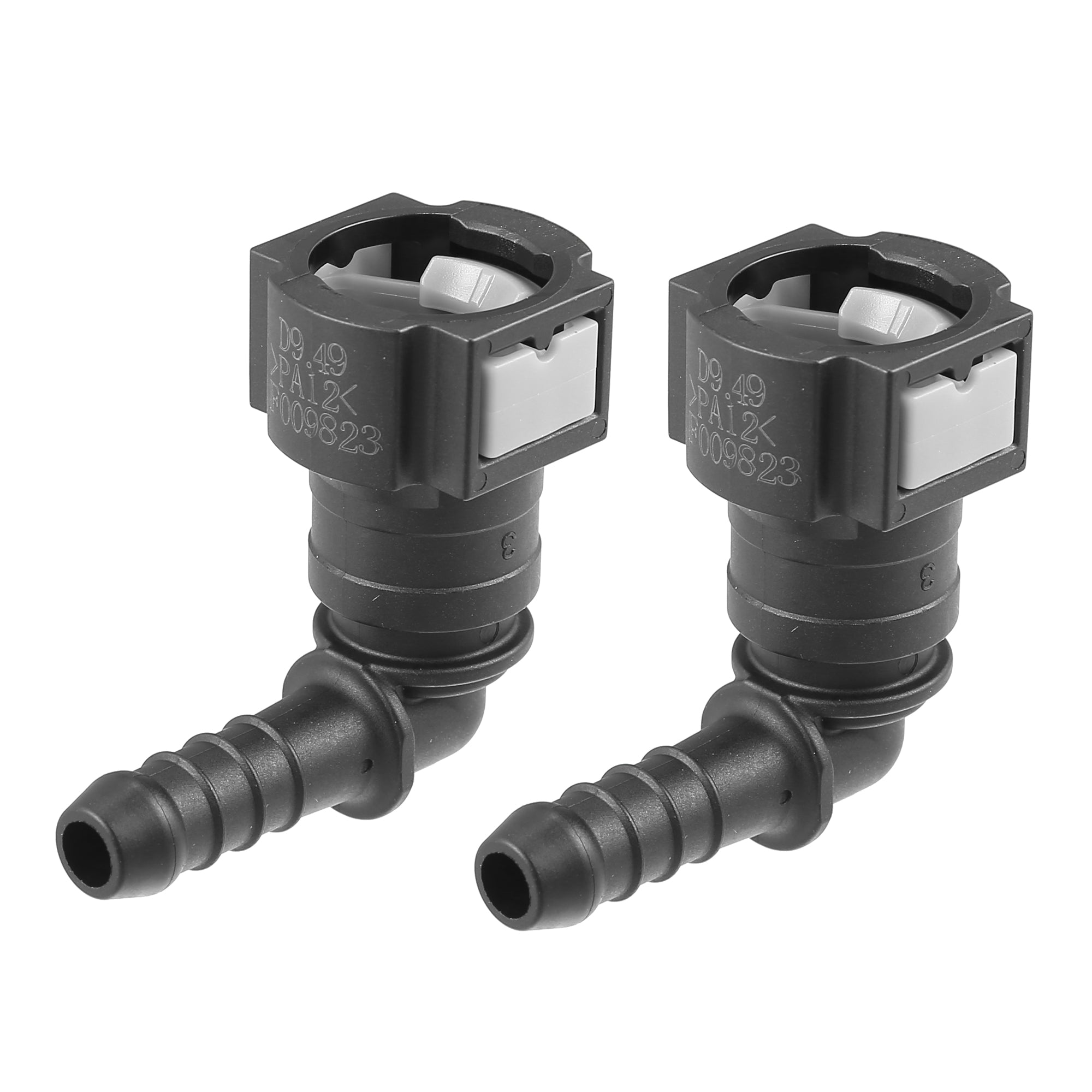2pcs Fuel Line Quick Connect 90 Degree Push-On Single Barb Adapter ...