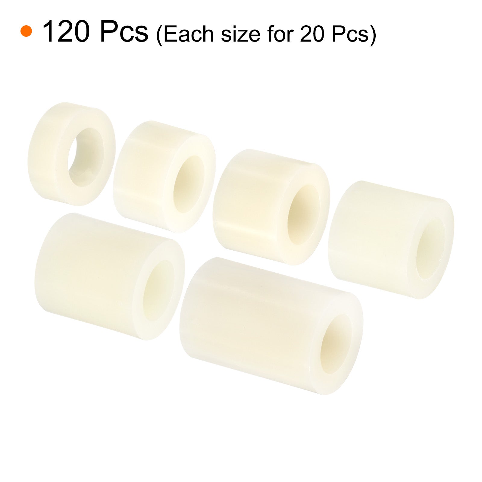 Round Spacer Washer Set, 120 Pack 5,8,10,12,15,20mm for M8 Screws Beige ...