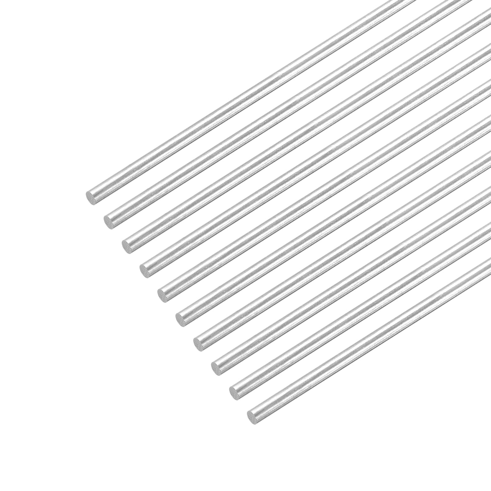 304 Stainless Steel Round Rods, 1.2mm x 300mm Solid Shaft Rods Pack of ...