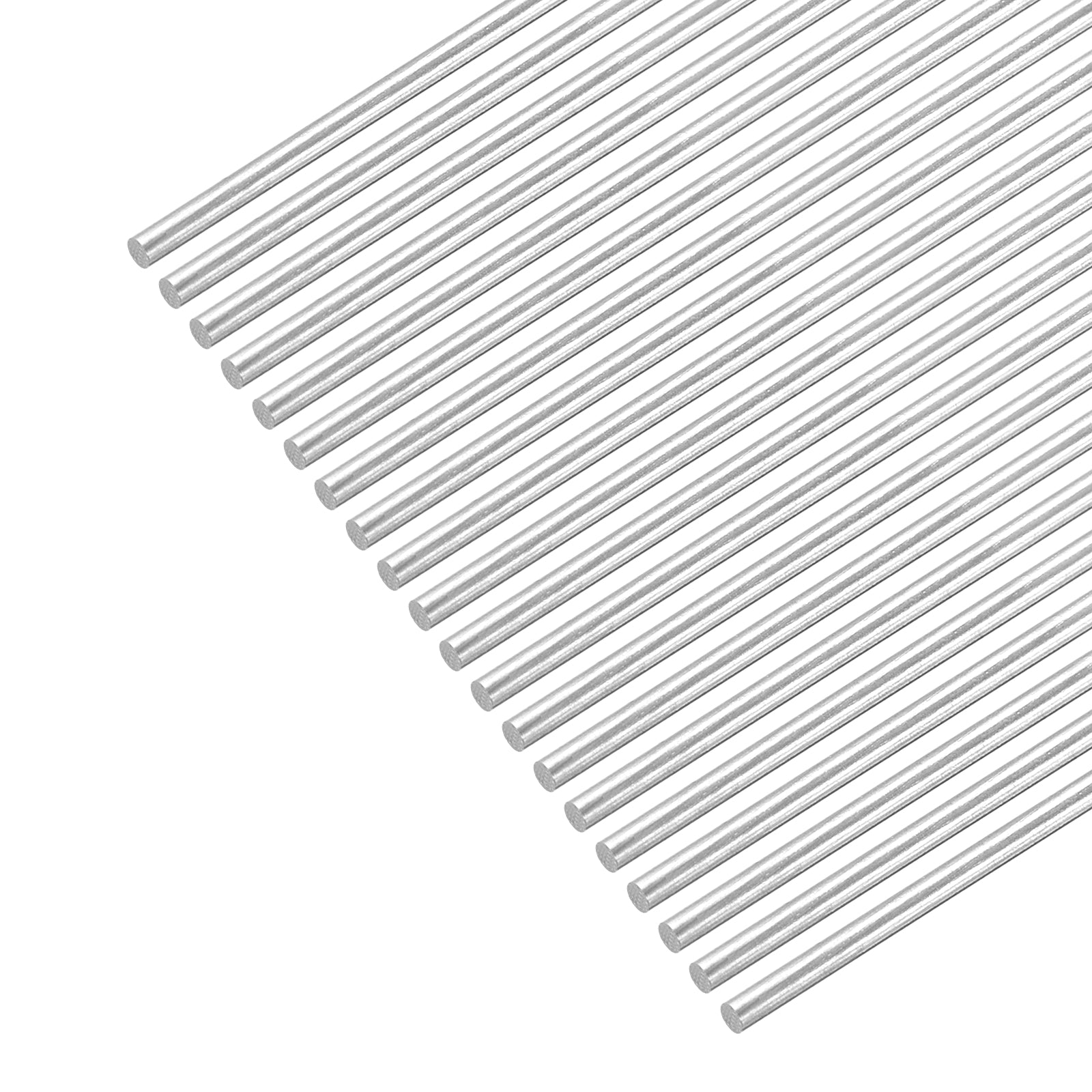 304 Stainless Steel Round Rods, 1.2mm x 300mm Solid Shaft Rods Pack of ...