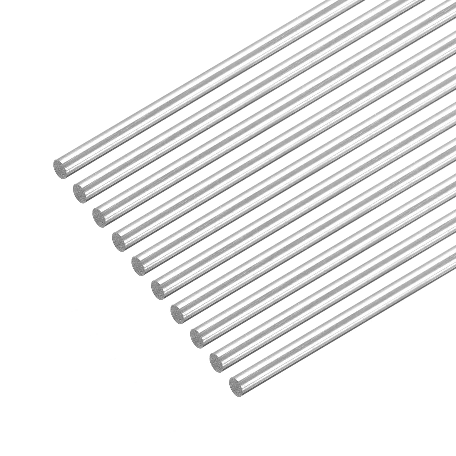 304 Stainless Steel Round Rods, 1.8mm x 200mm Solid Shaft Rods Pack of ...
