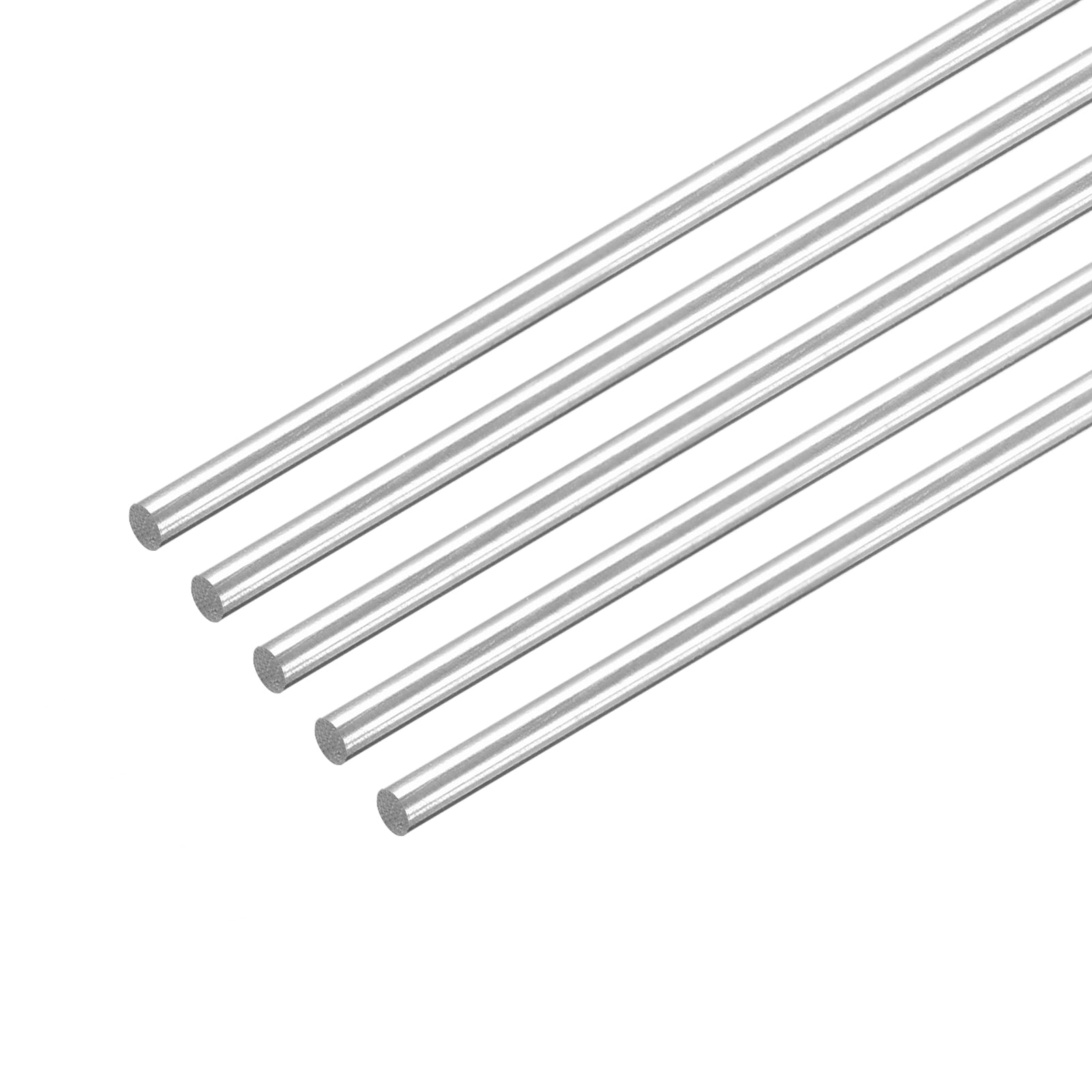 304 Stainless Steel Round Rods, 1.8mm x 300mm Solid Shaft Rods Pack of ...