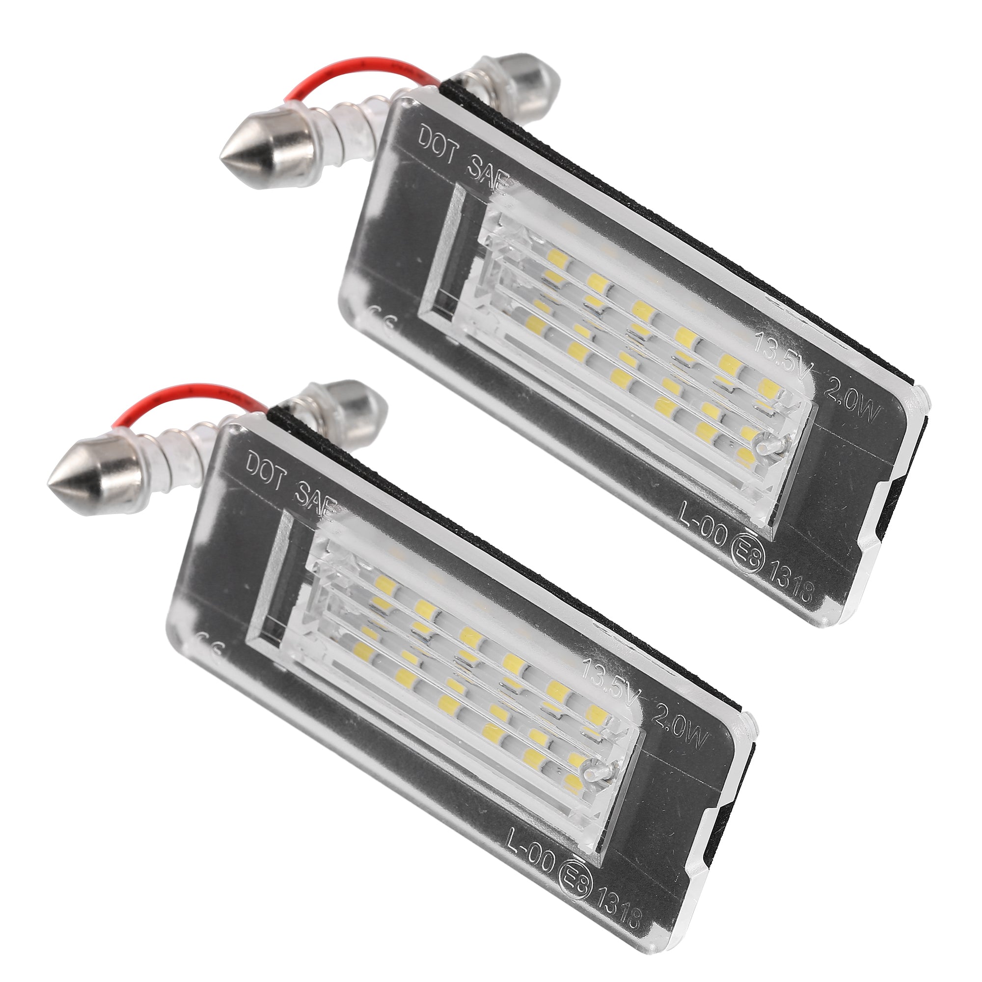 2pcs LED License Plate Light Car Number Lamp Replacement White Light ...