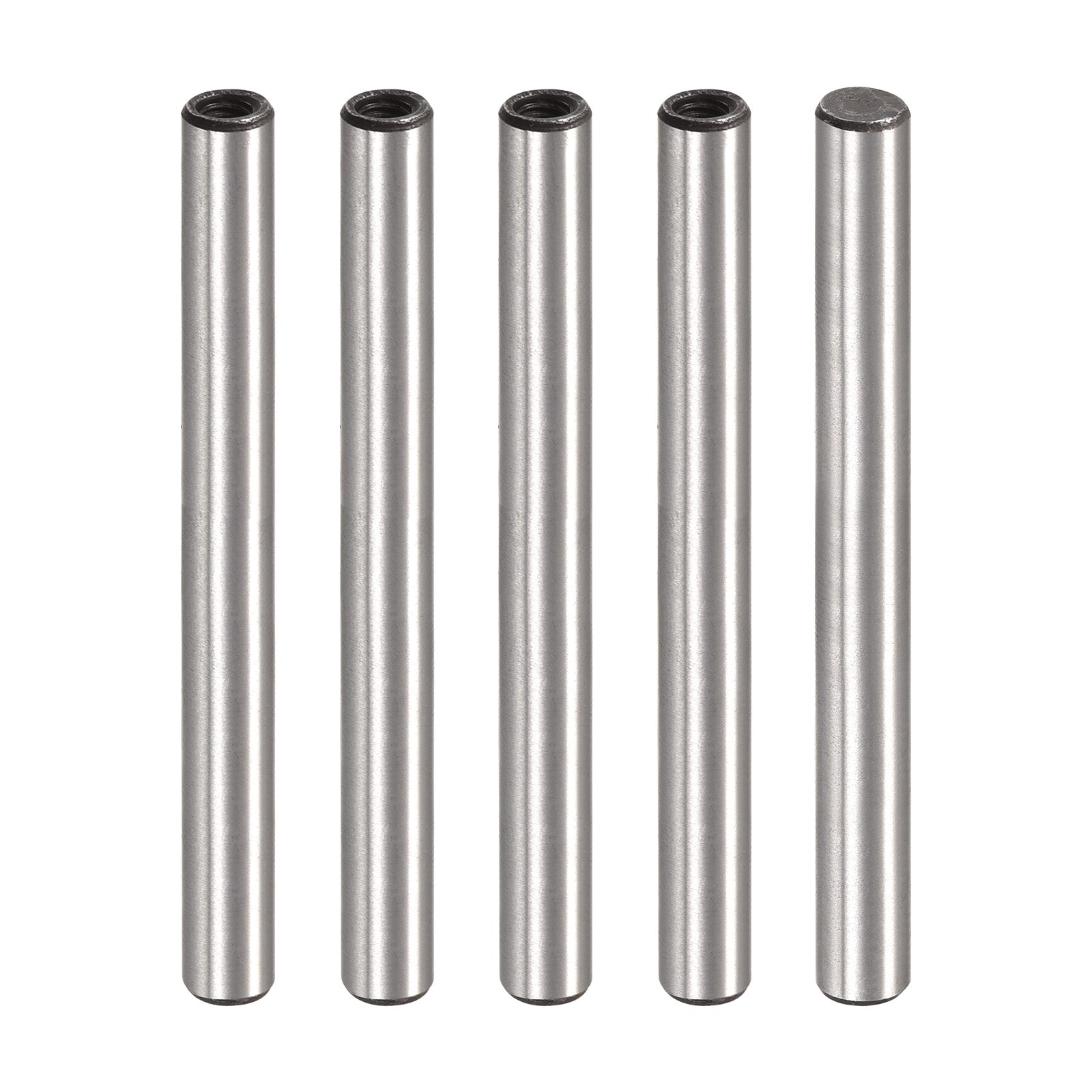Uxcell M3 Internal Thread Dowel Pin 5pcs 5x45mm Chamfering Flat Carbon ...