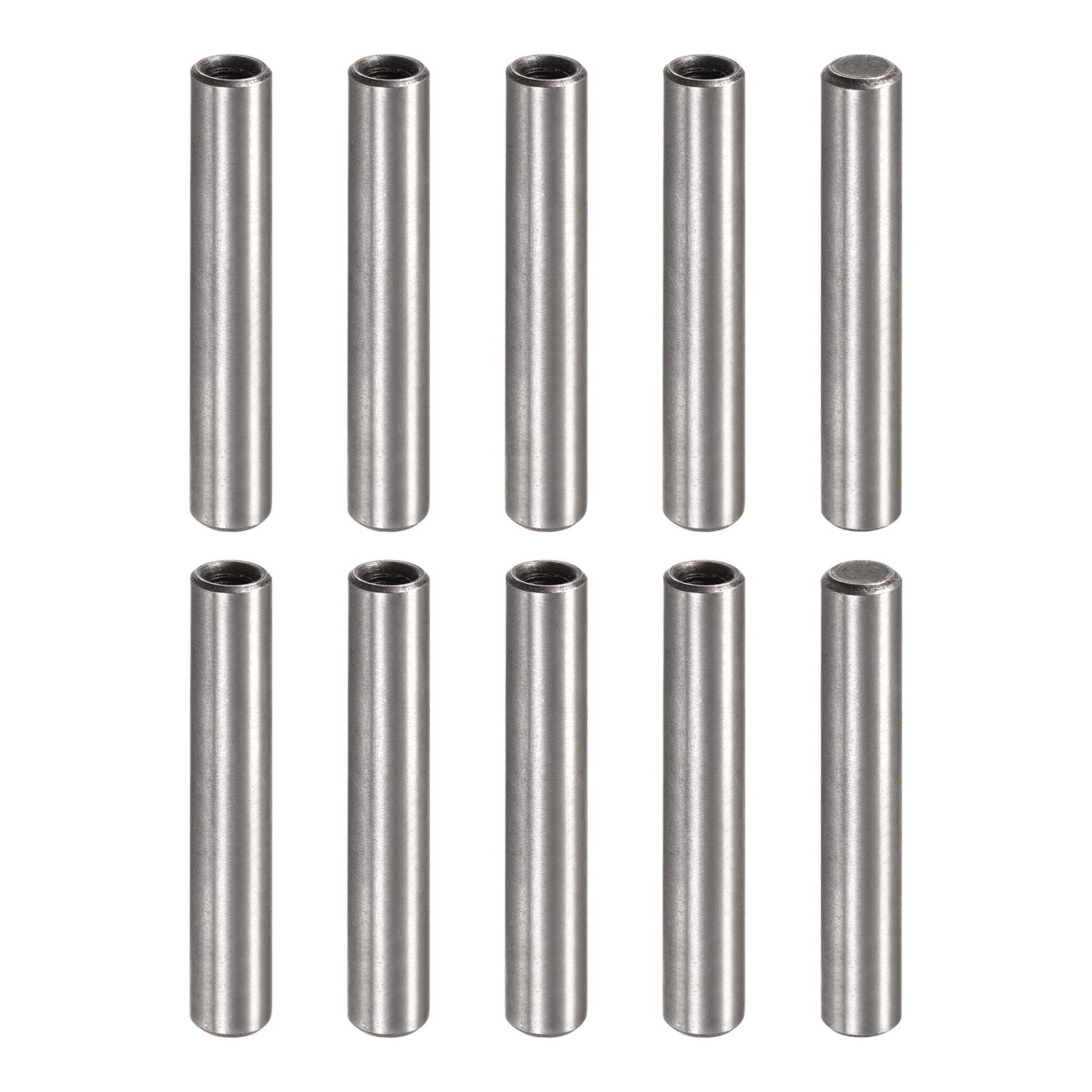 Uxcell M5 Internal Thread Dowel Pin 10pcs 8x50mm Chamfering Flat Carbon ...