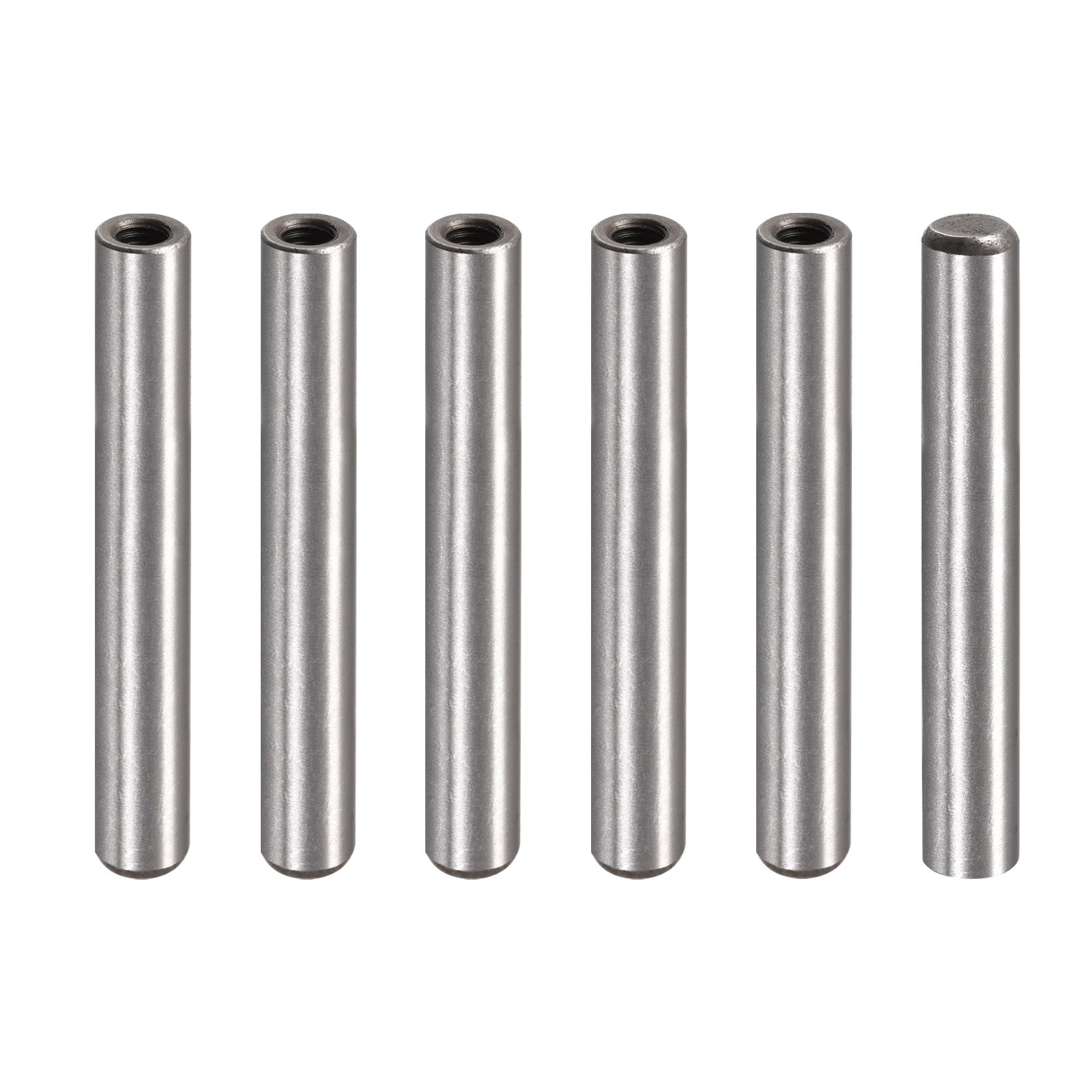 Uxcell M6 Internal Thread Dowel Pin 6pcs 10x70mm Chamfering Flat Carbon ...