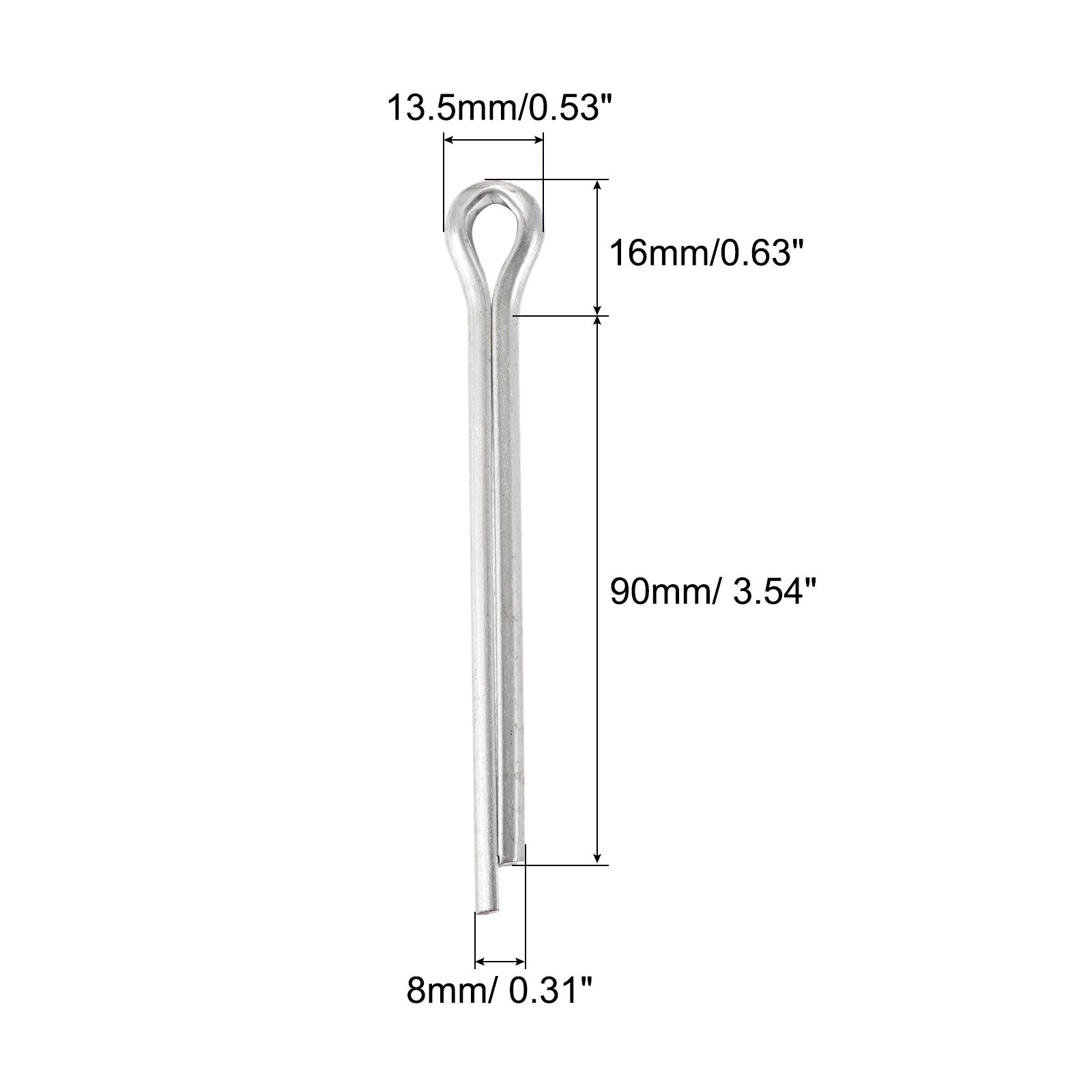 Uxcell 8 Pcs Cotter Pin Clip Fastener 5/16"x3 9/16(8x90mm) High ...