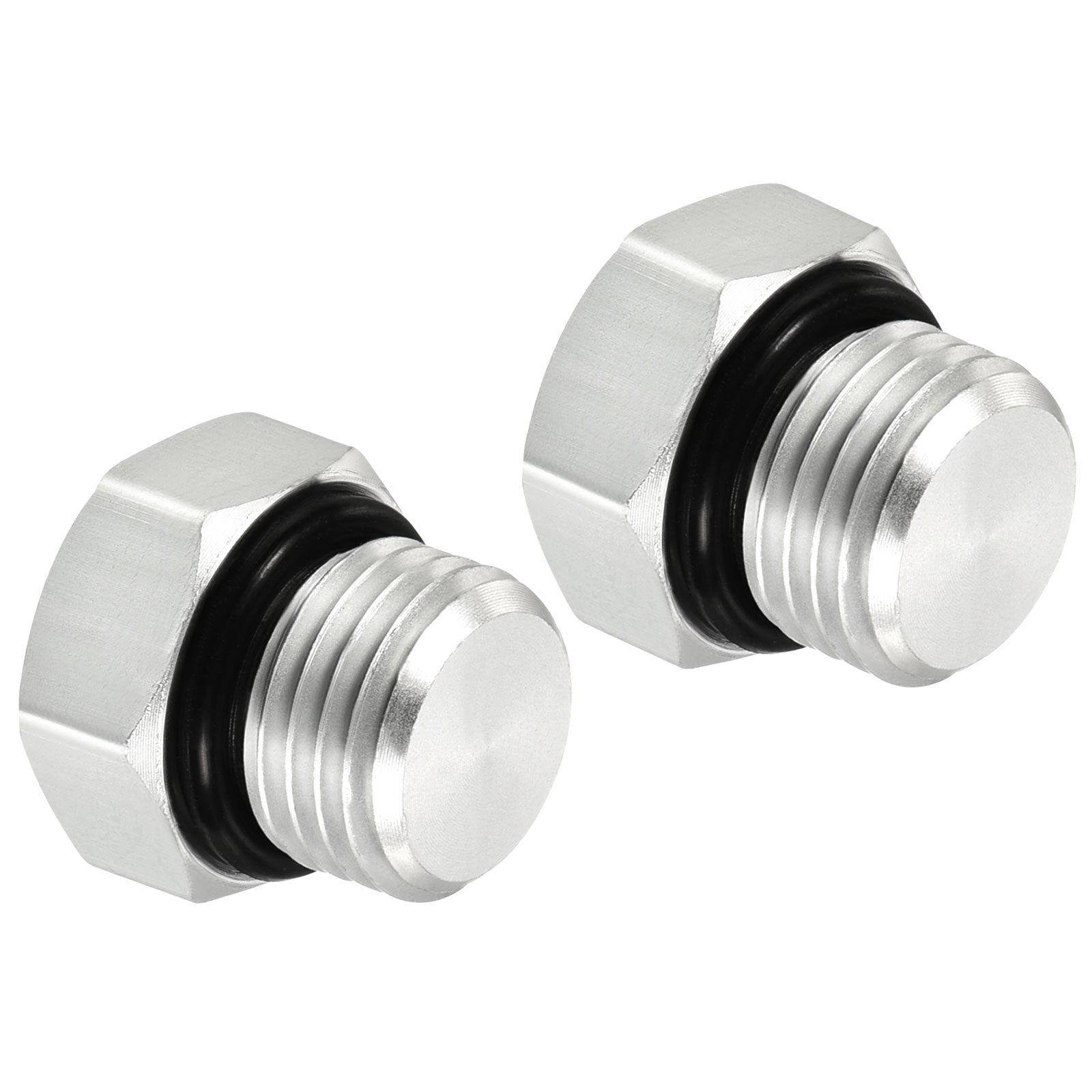 G1/4 Male Thread Hex Head Pipe Plug, 2 Pack Aluminum Nut Cap Socket ...