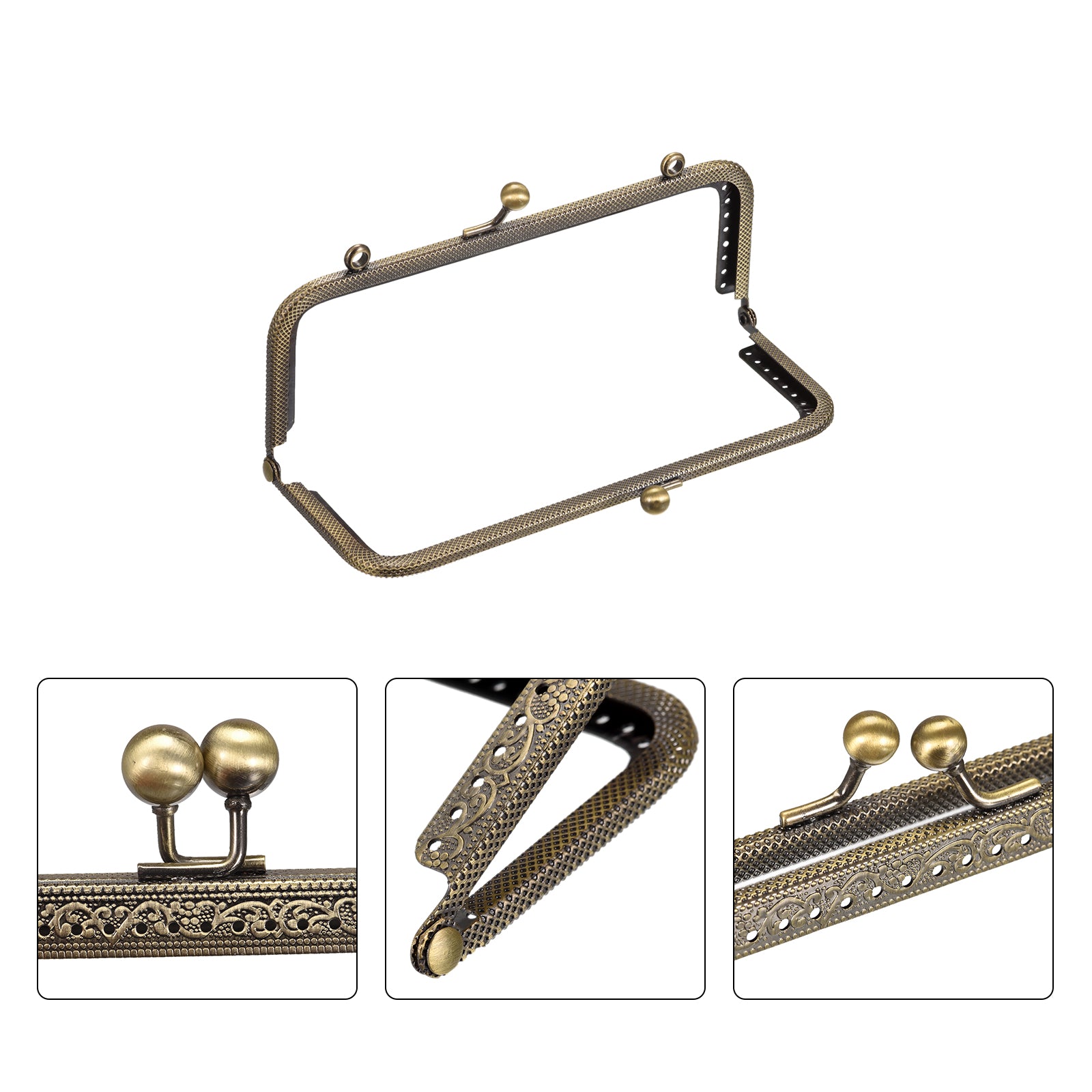 Uxcell Metal Purse Frames, 5.9" 6Pcs Kiss Lock Clasp Frame for Coin ...
