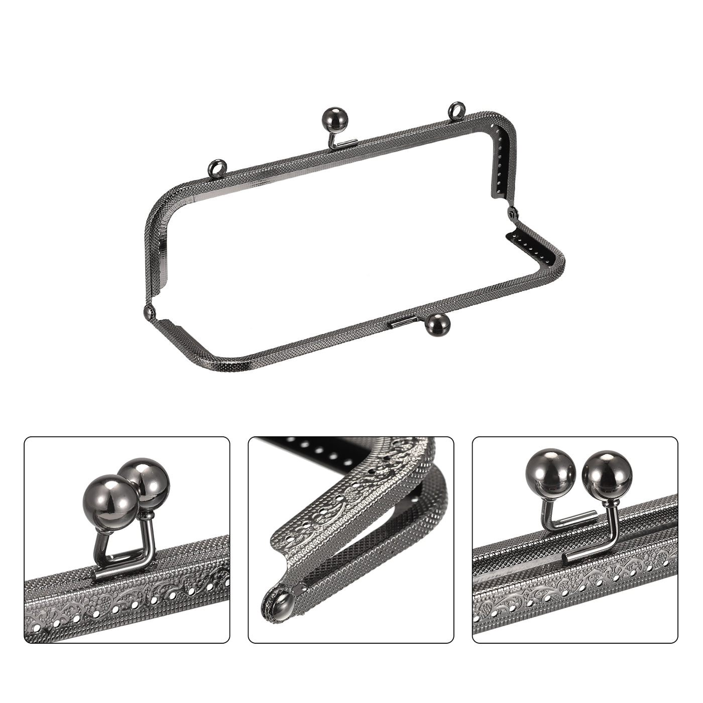 Uxcell Metal Purse Frames, 8.1" 4Pcs Kiss Lock Clasp Frame for Coin ...