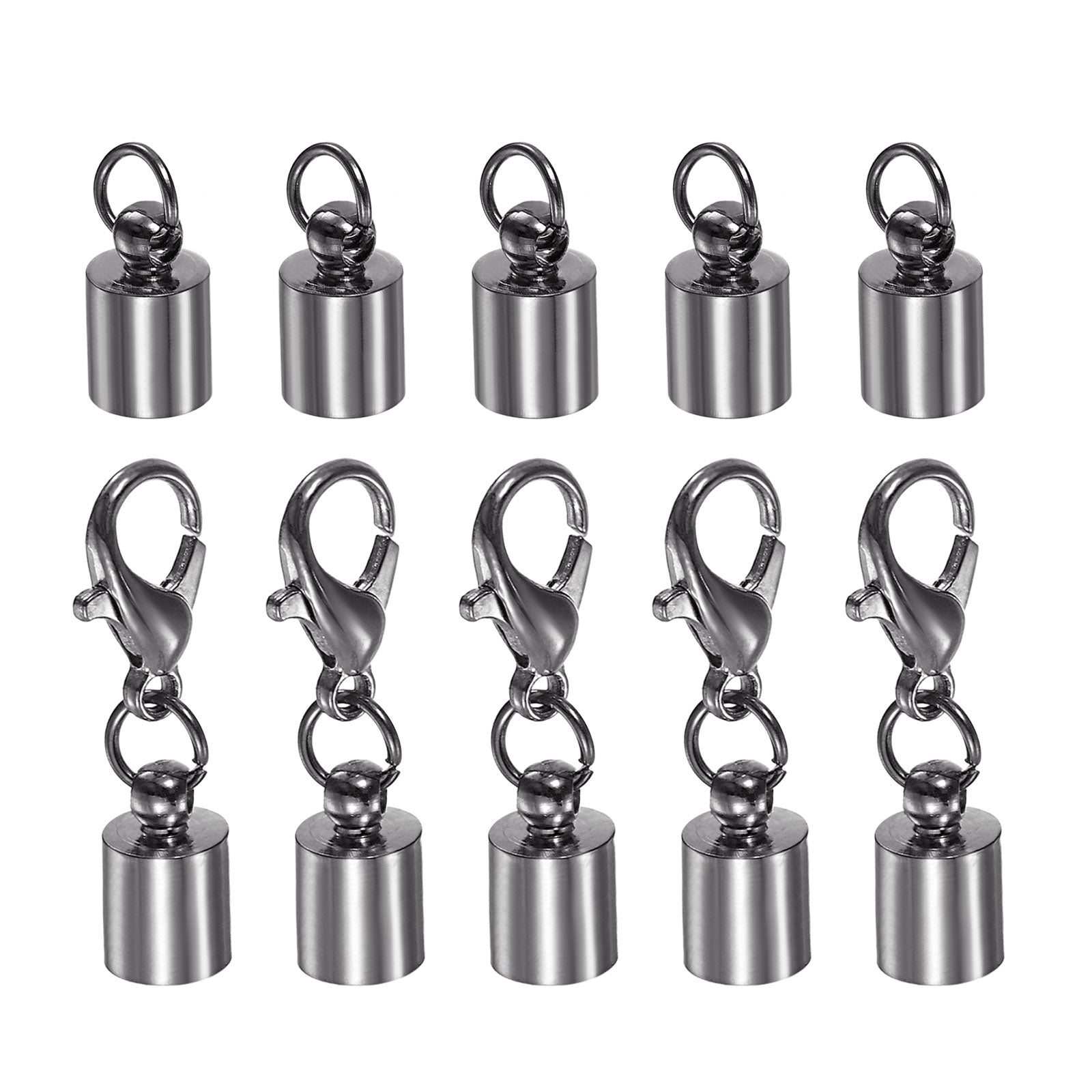 10pcs Cord End Cap 5.5mm ID Lobster Claw Clasp End Caps for DIY ...