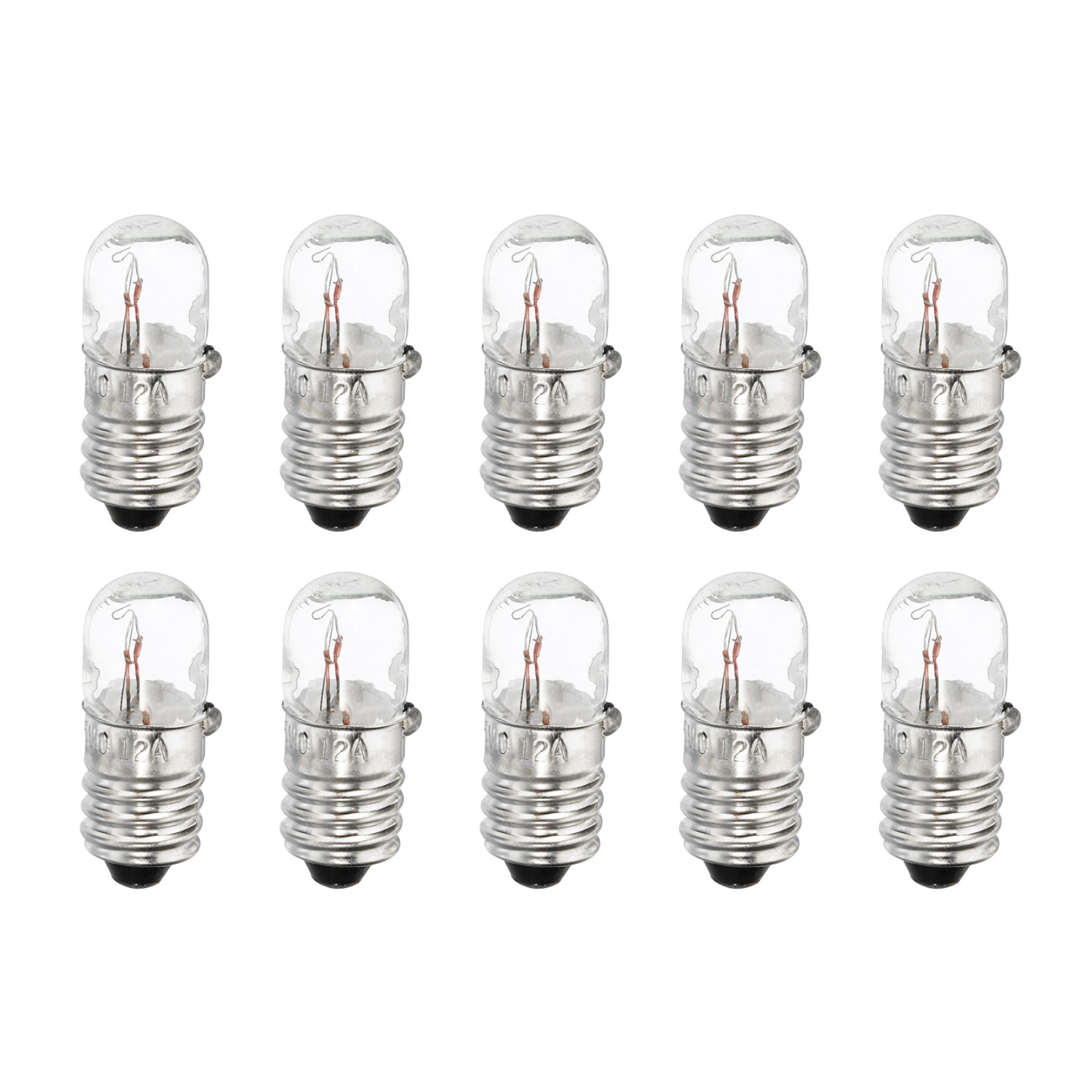 E10 Screw Base Miniature Bulbs DC 36V Warm Yellow Light Mini Lamps with ...