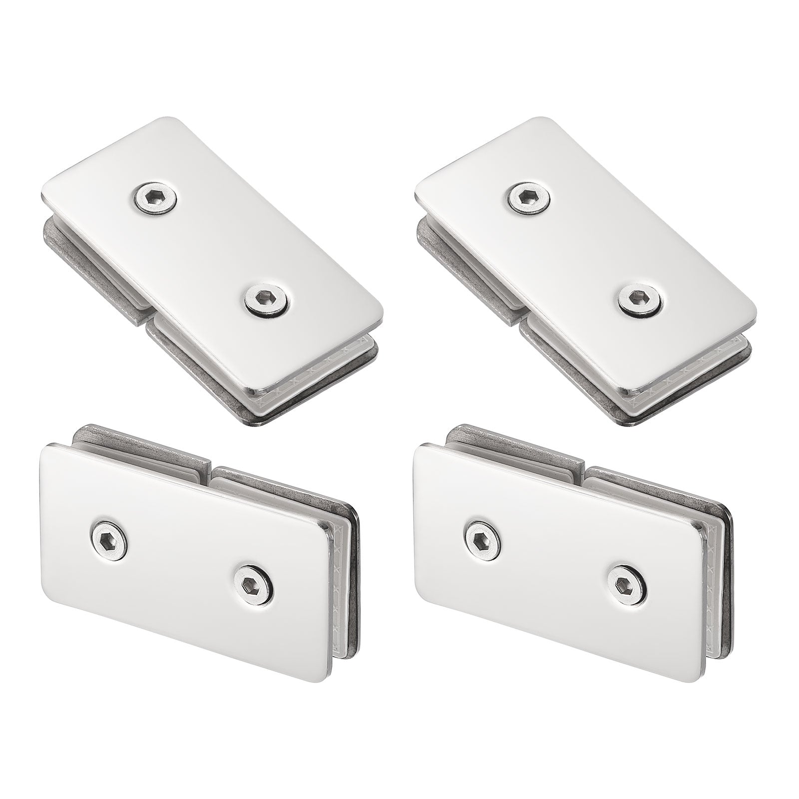 Stainless Steel Glass Clamp, Square Frameless Glass Corner Bracket Clip ...