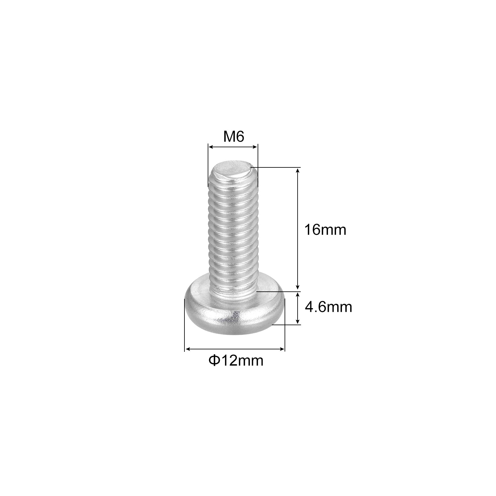Uxcell M6x16mm Torx Security Machine Screws, 20pcs 316 Stainless Steel Pan Head Screw | Harfington