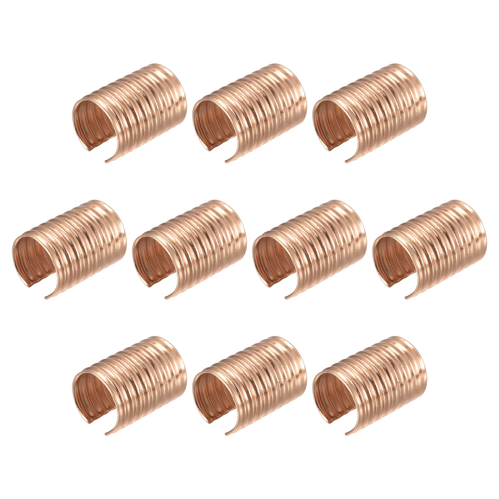 Uxcell Leather Rope Crimp Clips, Foldable Cylindrical Cord End for ...