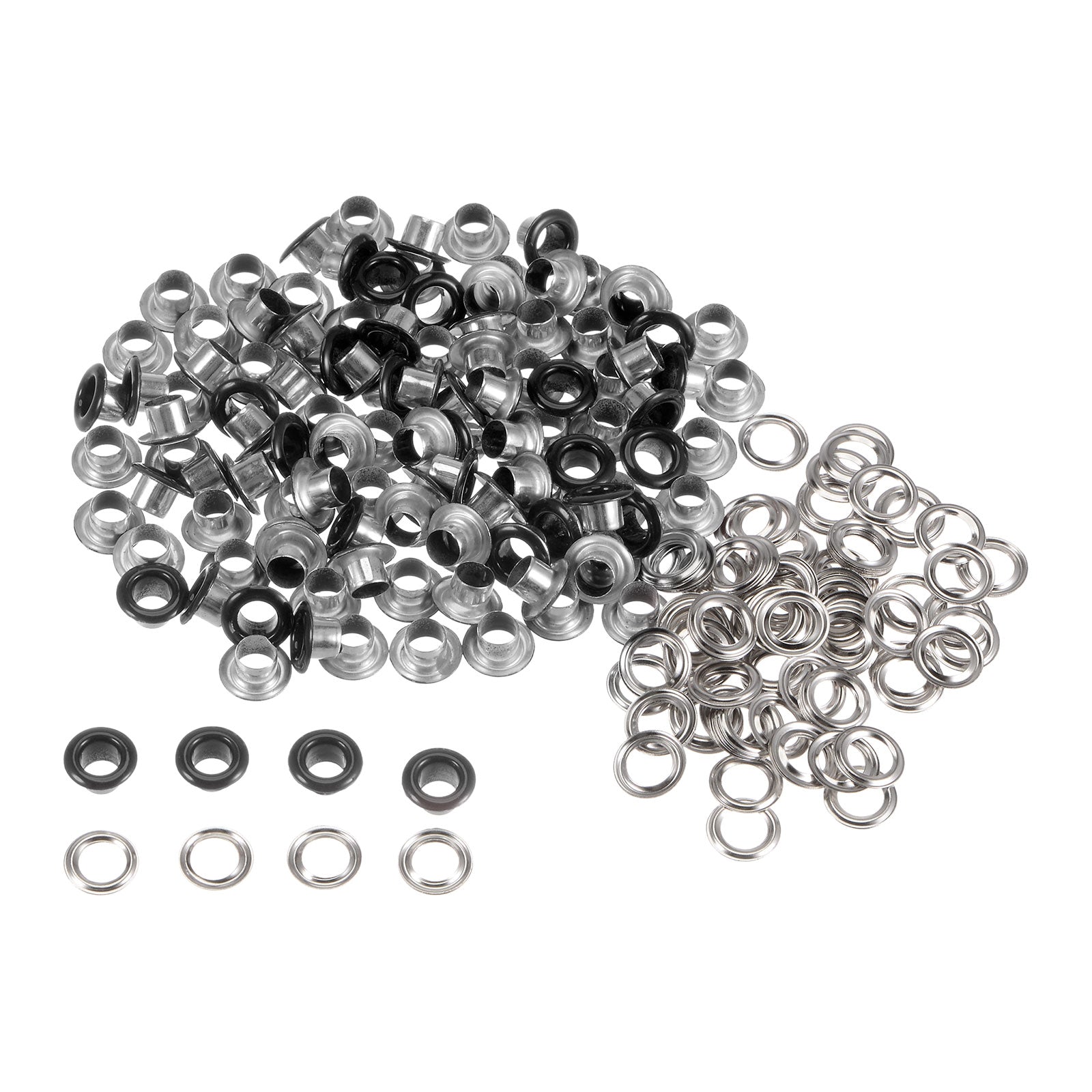 100set Grommets Kit Metal Eyelets 4.5mm 3/16" Hole Tiny Grommet for ...