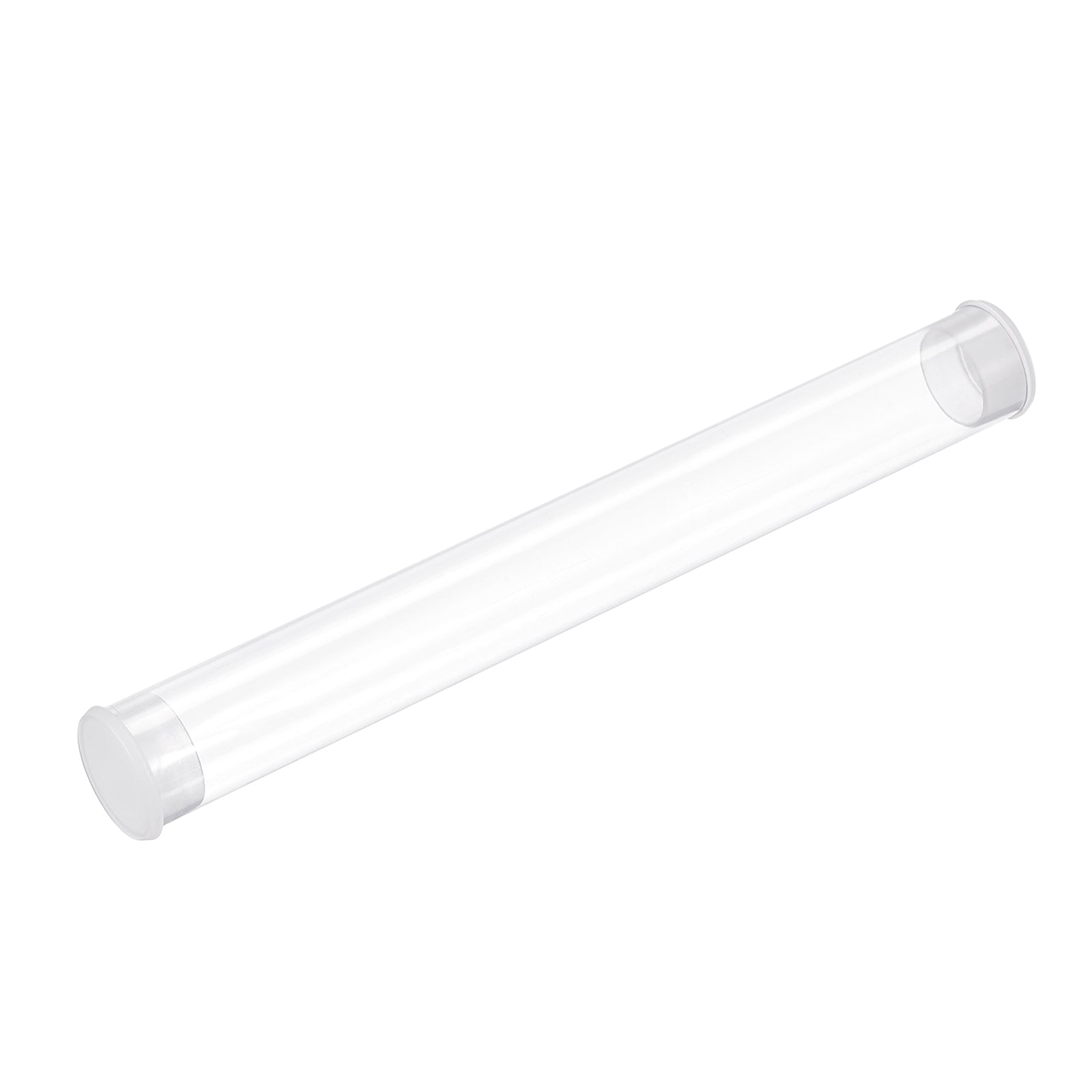 Clear Rigid Tube Round Plastic Tubing with End Caps Polycarbonate Water ...