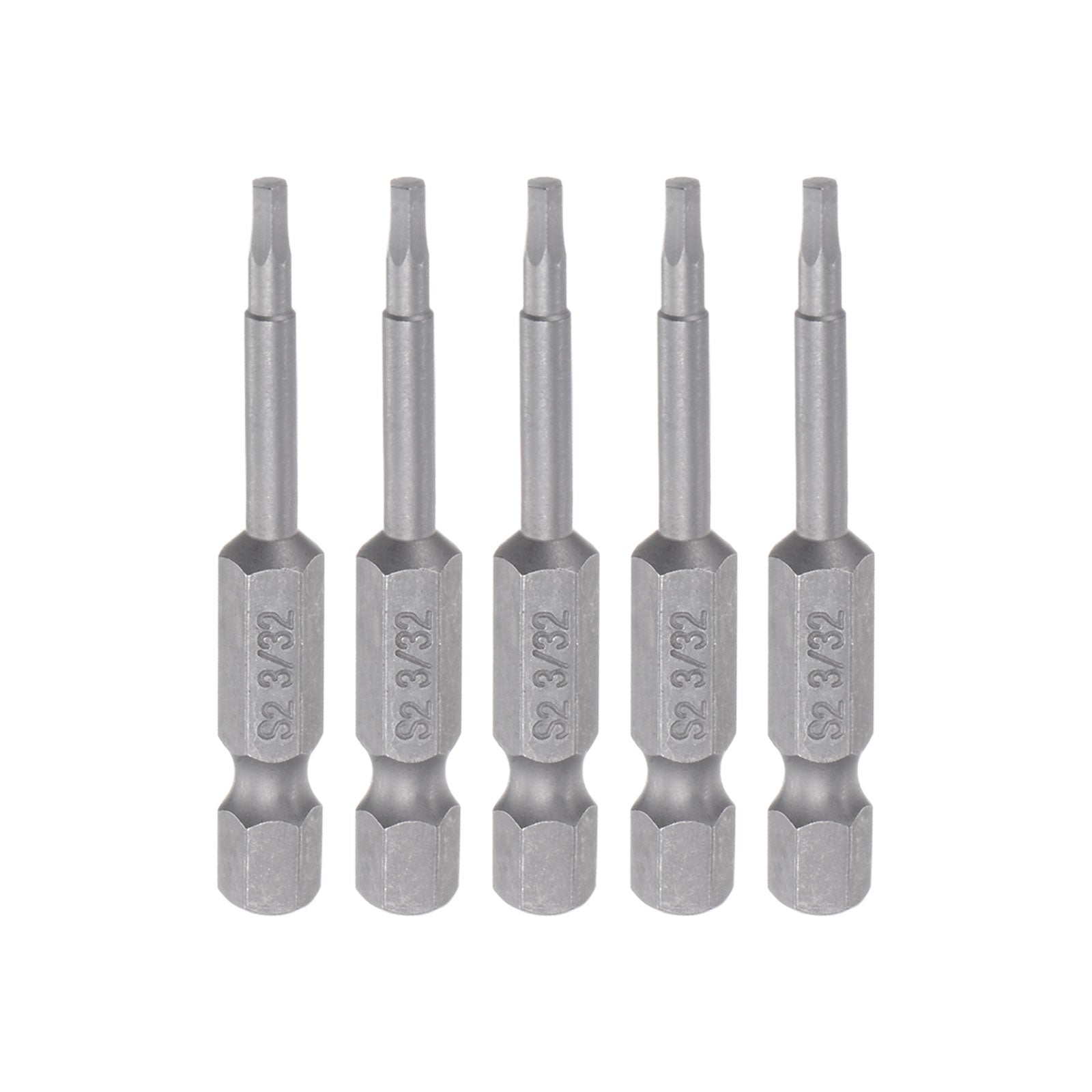 5pcs 3/32" Hex Screwdriver Bit 1/4" Hex Shank 2" Length Magnetic Power ...