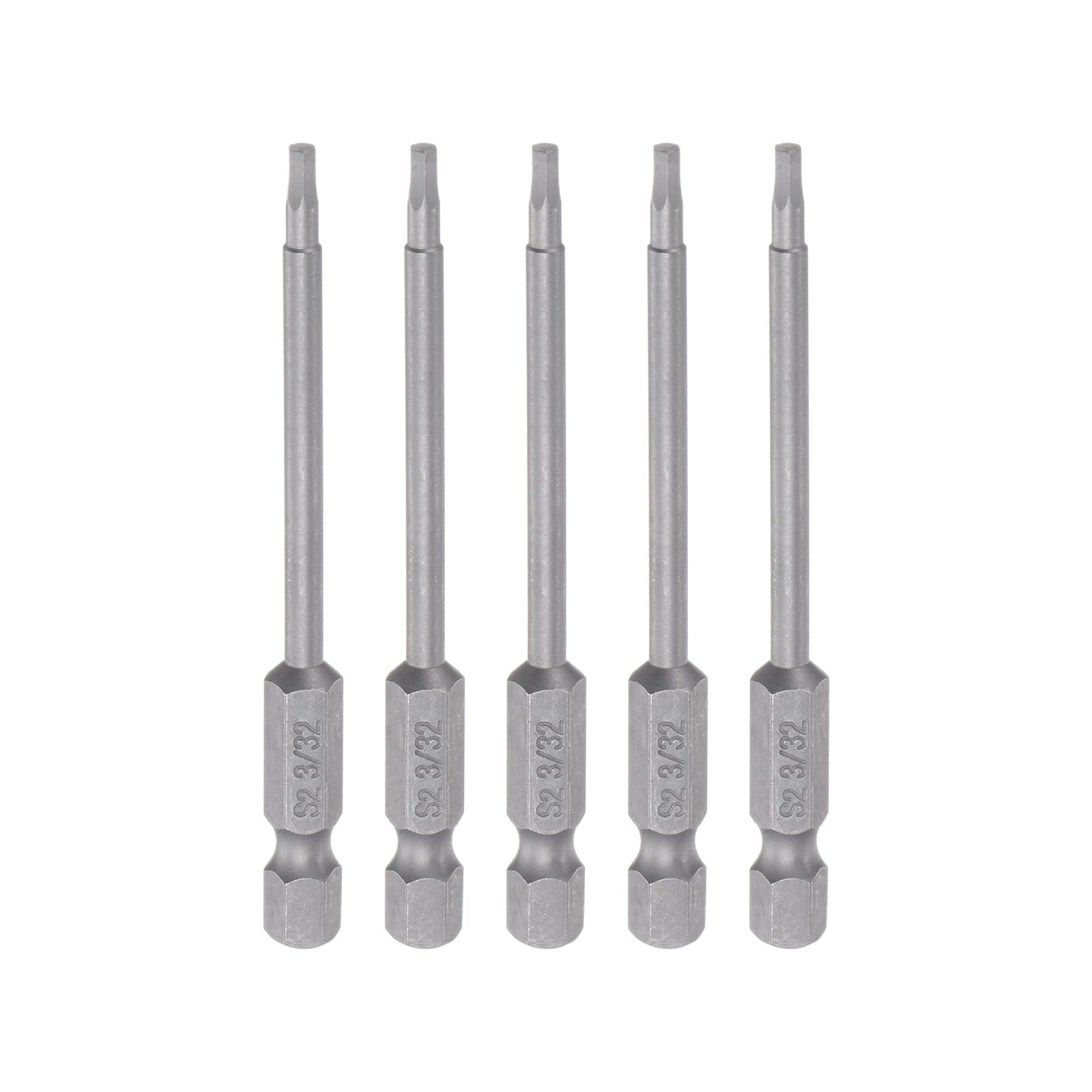 5pcs 3/32" Hex Screwdriver Bit 1/4" Hex Shank 3" Length Magnetic Power ...