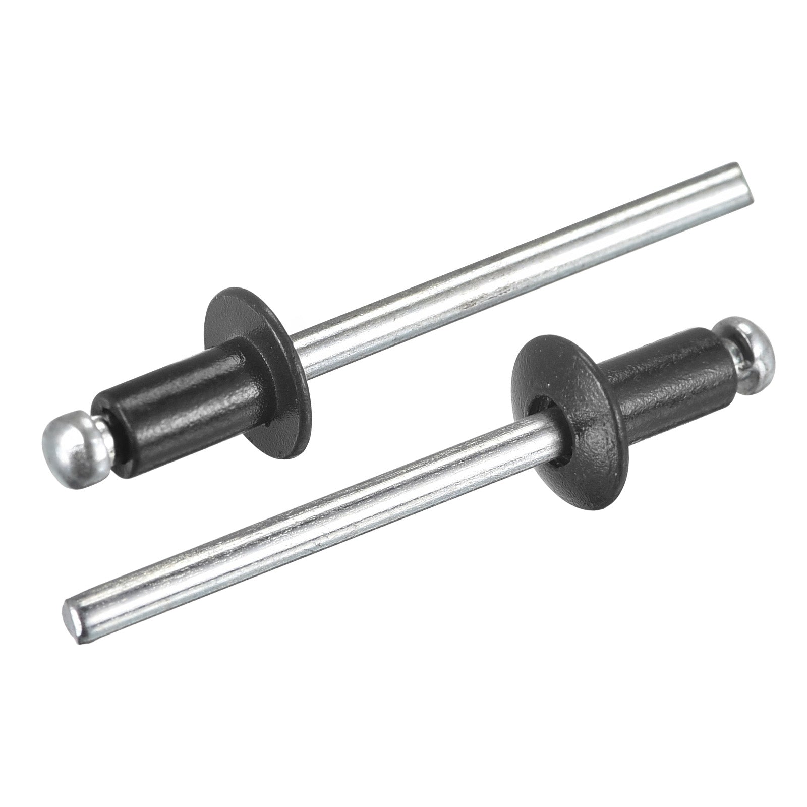 Uxcell Aluminum Blind Rivets, 4mm x 6mm x 27mm Open End Flat Head Rivet ...