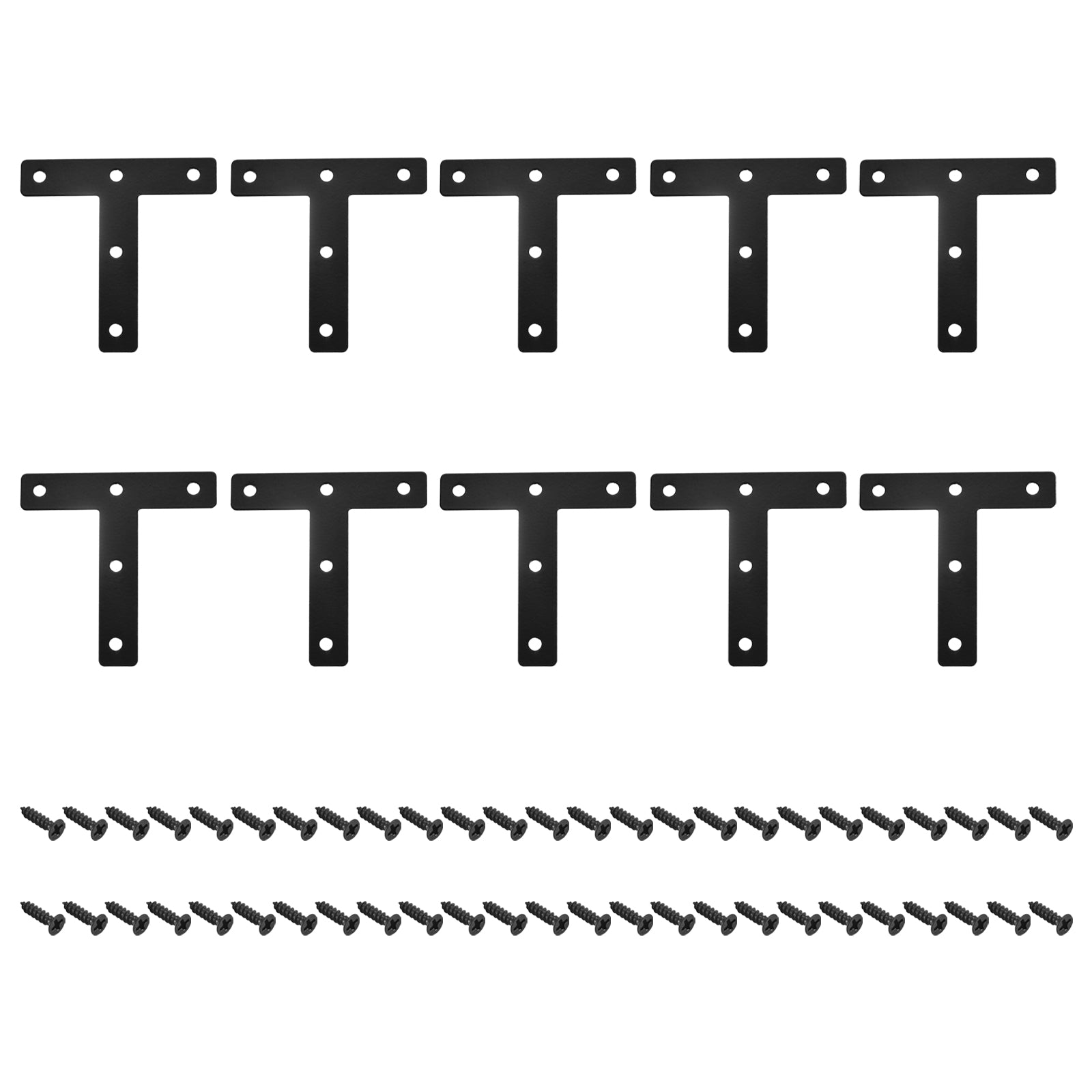 T Shape Bracket, 80x80x1mm Carbon Steel Mending Plates for Joint ...