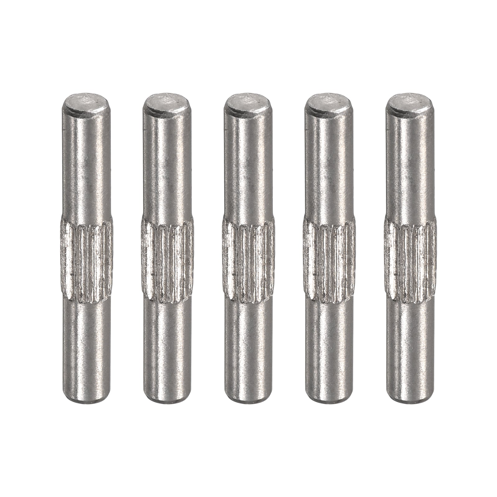 Uxcell 3x20mm 304 Stainless Steel Dowel Pins, 5Pcs Center Knurled ...
