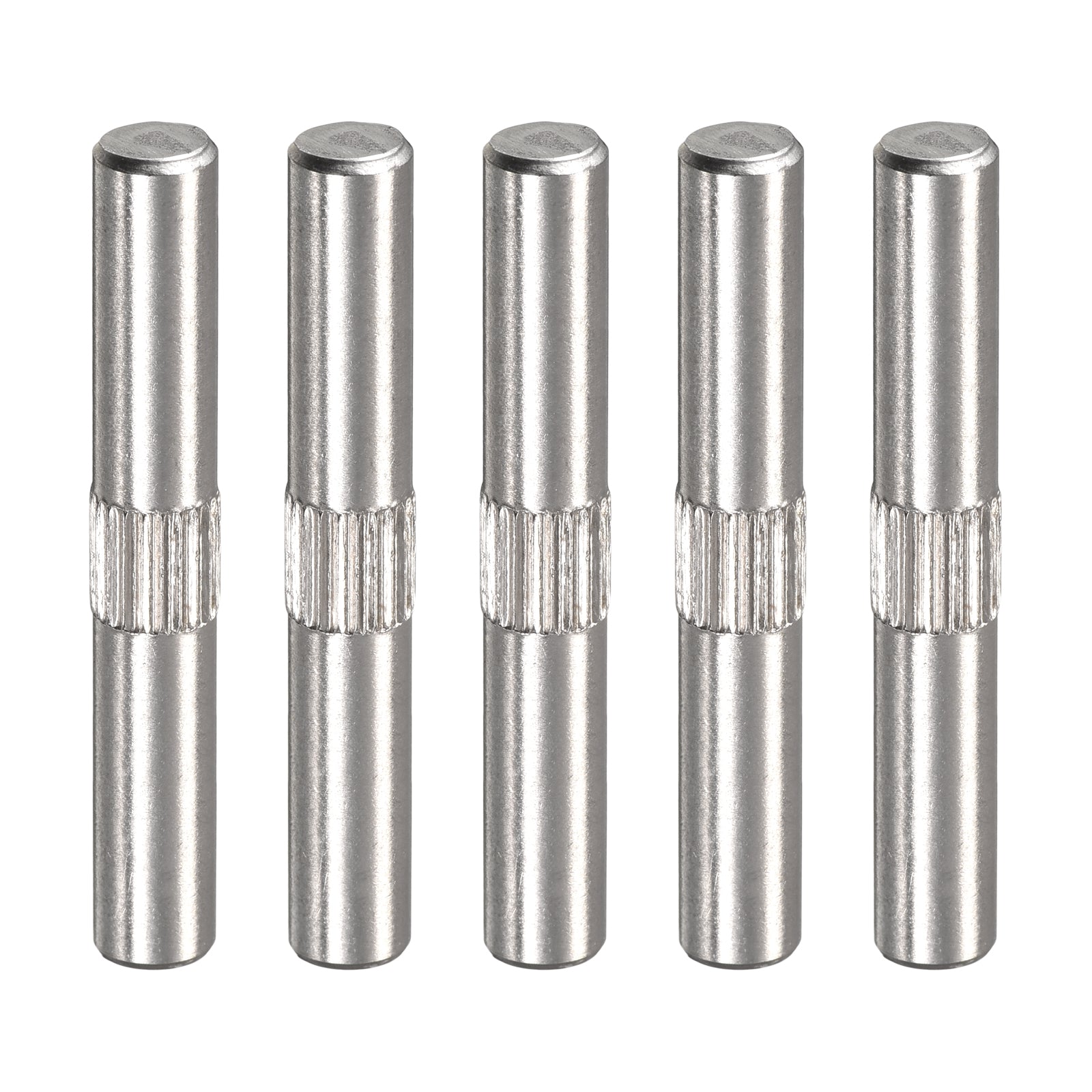 Uxcell 5x35mm 304 Stainless Steel Dowel Pins, 5Pcs Center Knurled ...