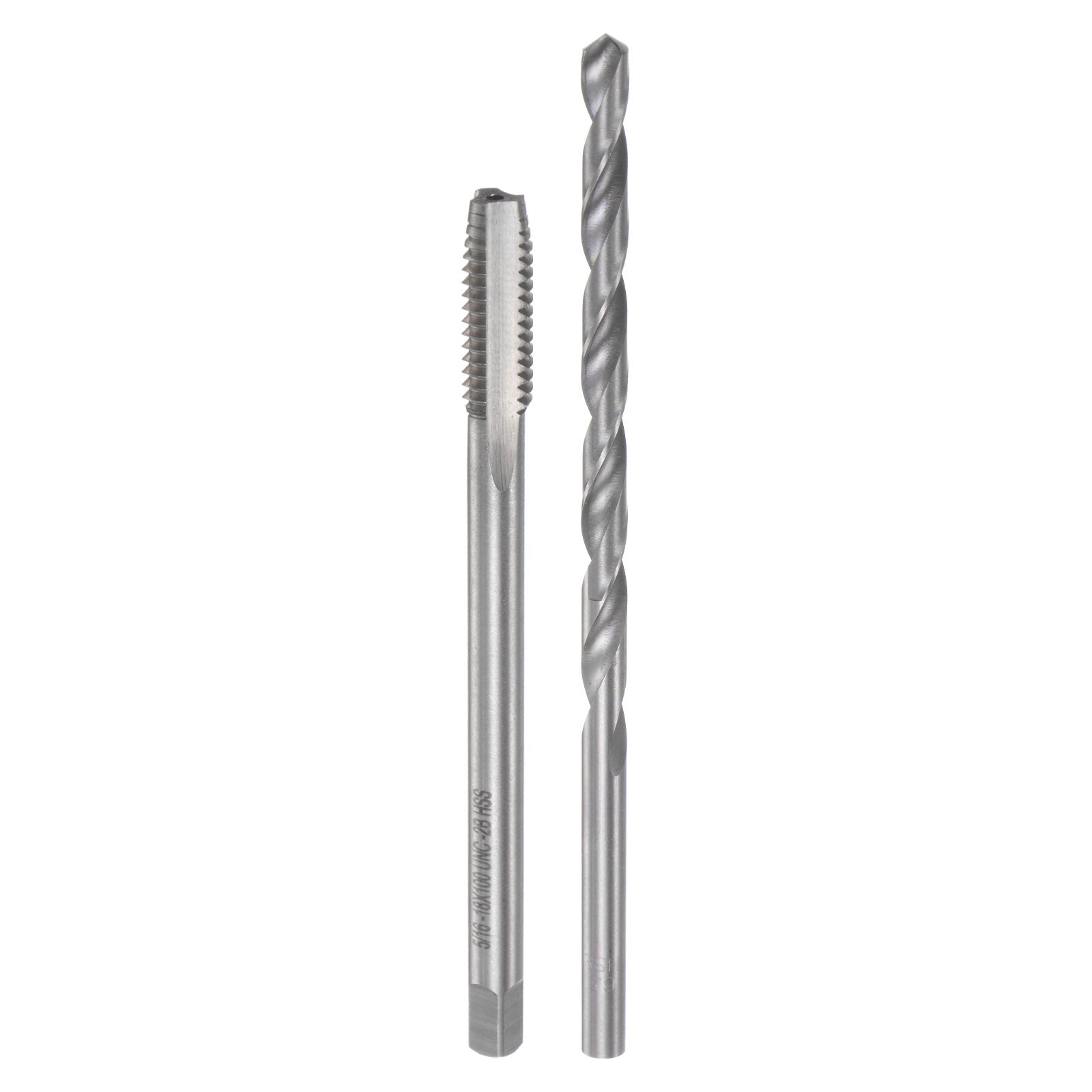 Uxcell Tap & Bit Sets, 5/16-18 UNC H2 Straight Flute Machine Thread ...